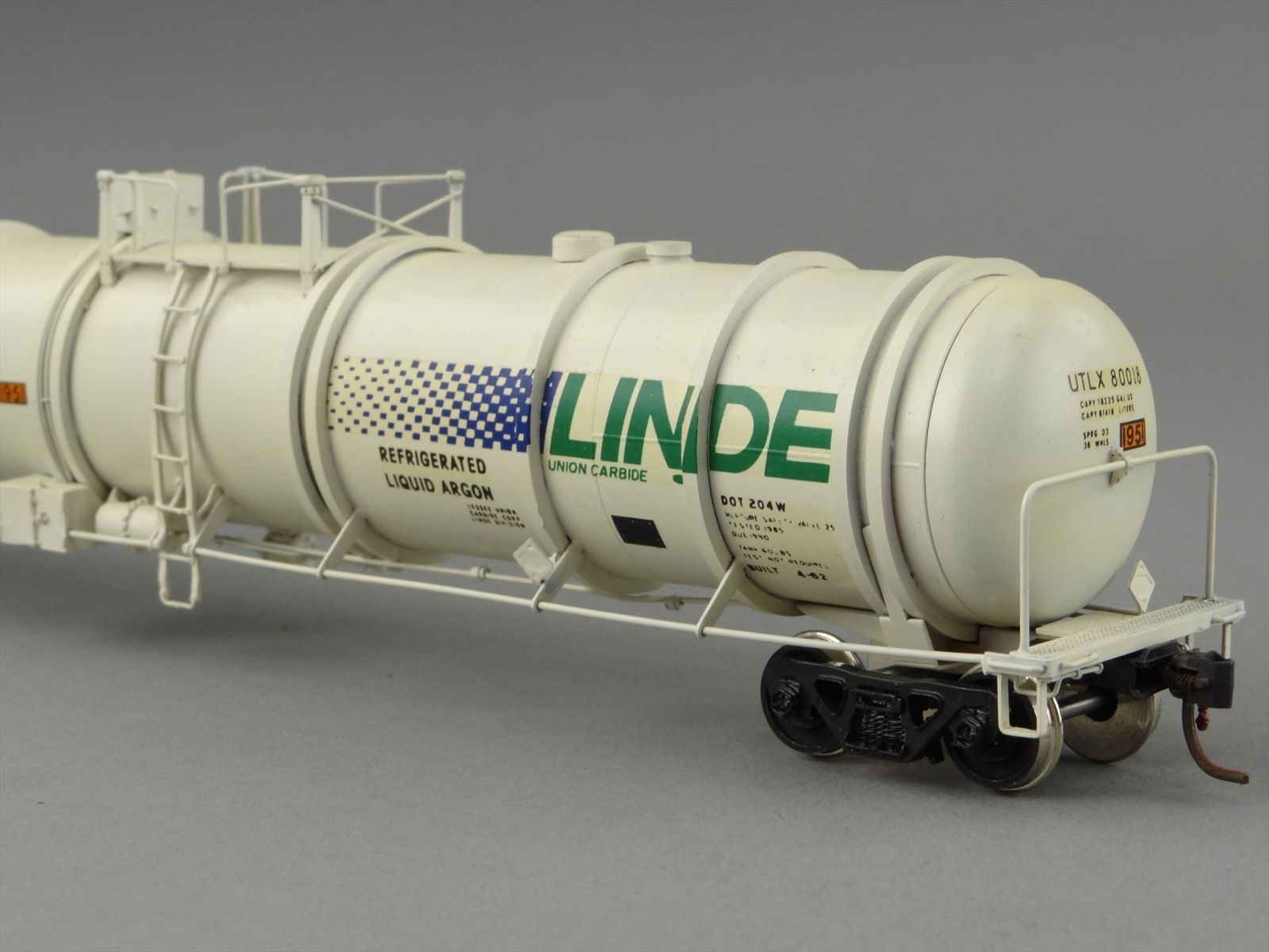 HO Scale Brass Train Overland OMI 3168 Linde-Union Tank Car #80018 - Custom