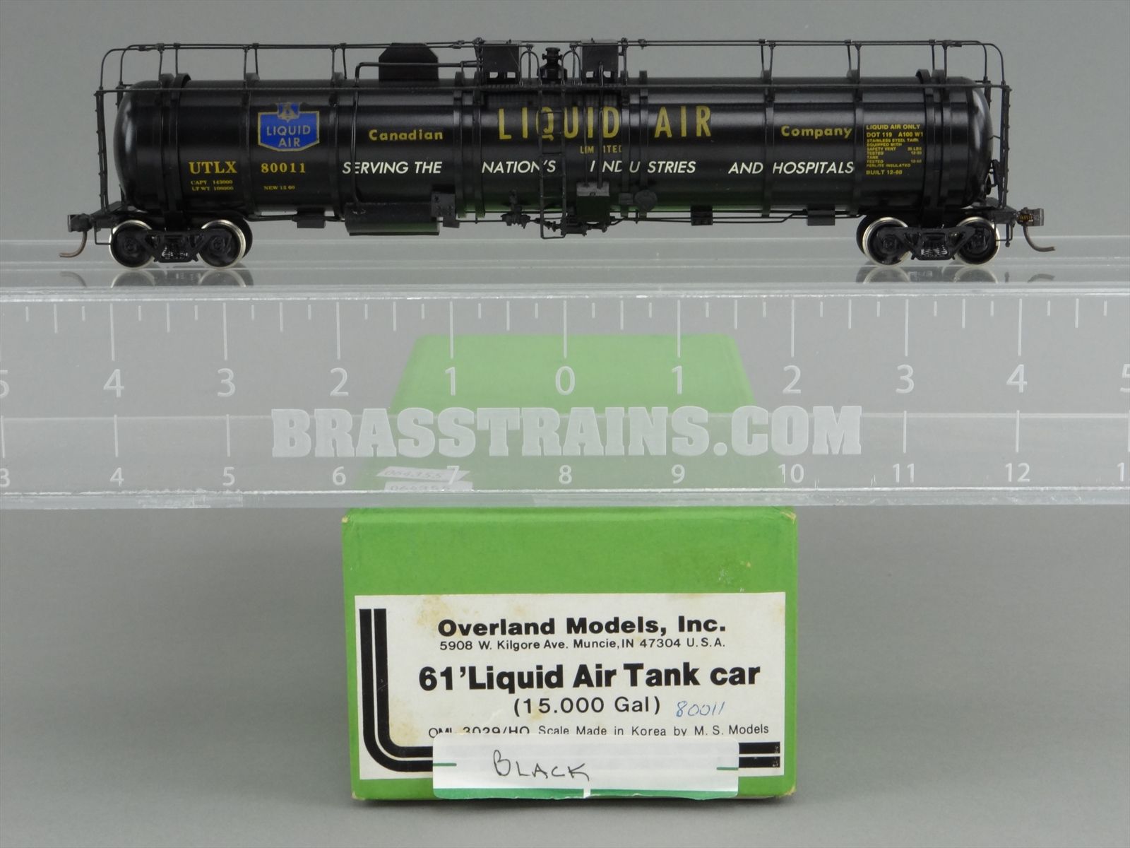 HO Scale Brass Train OMI 3029 61' Liquid Oxygen Air Tank Car Custom ...
