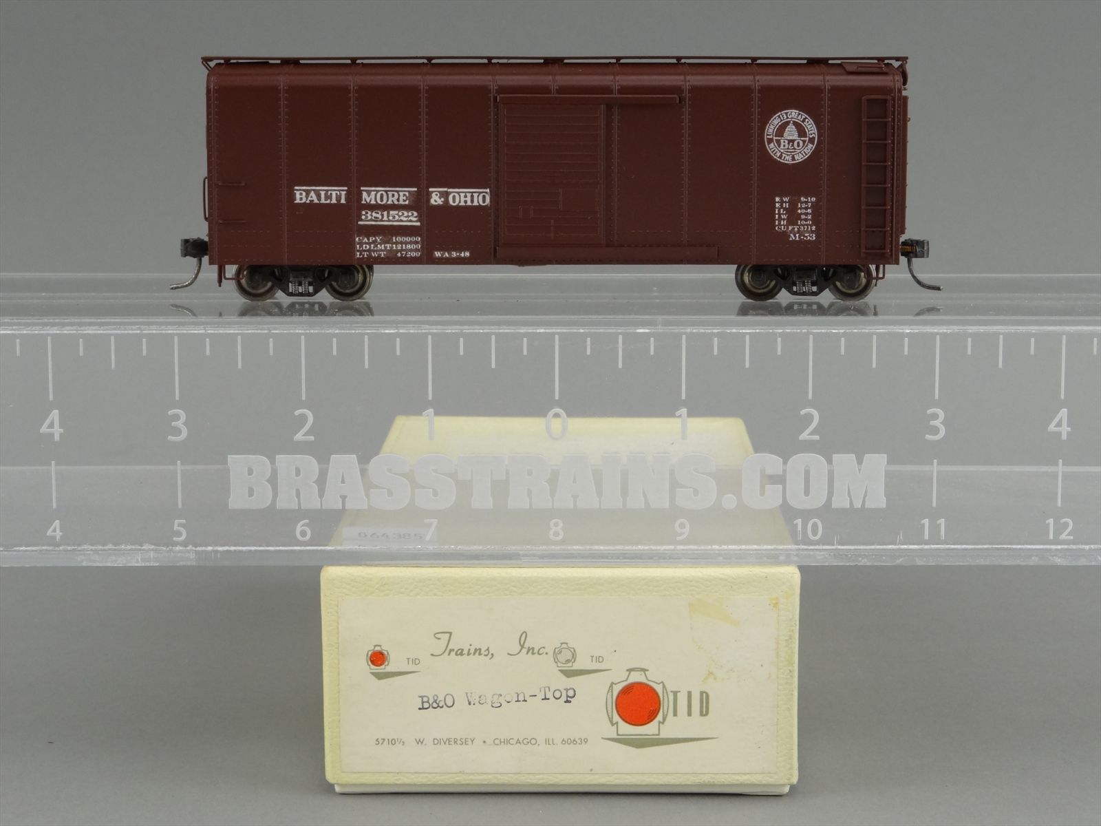 HO Brass Model Train - TID Trains Inc. B&O Baltimore & Ohio Wagon Top ...