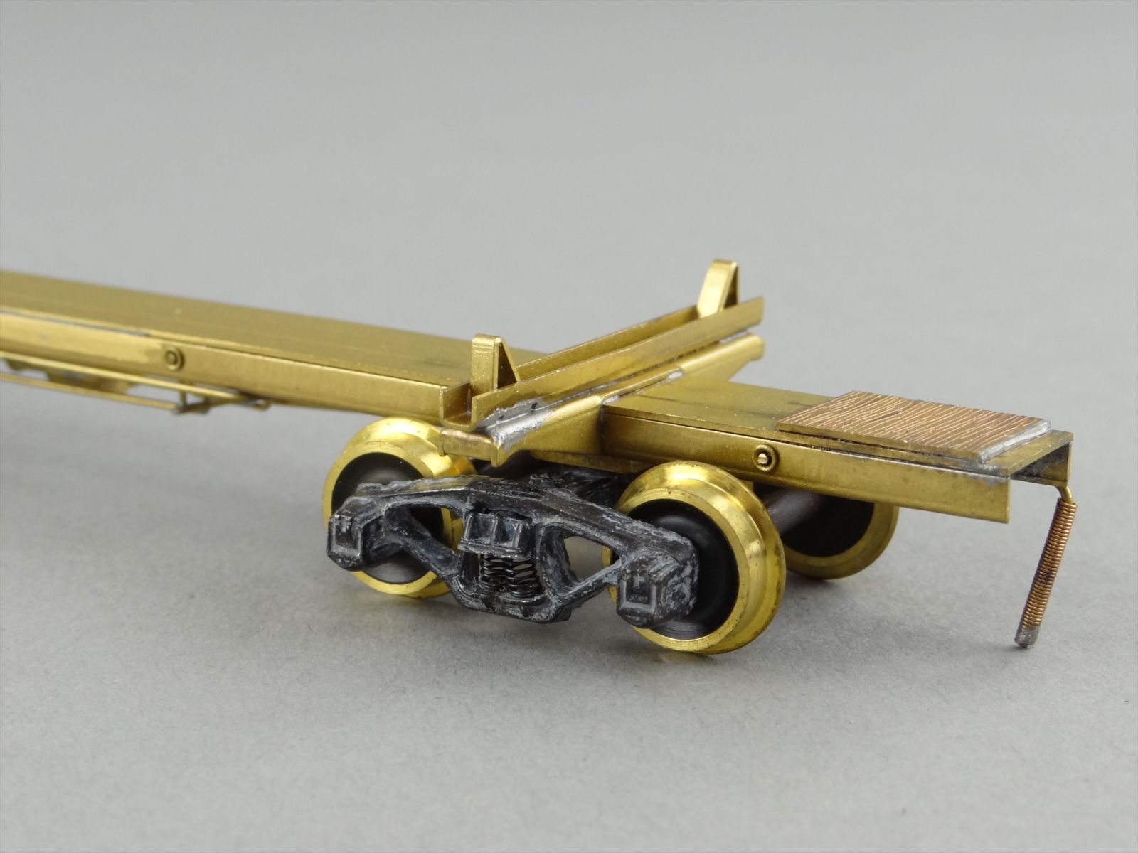 HO Brass NWSL NorthWest Short Line 43' Skeleton Log Car - Unpainted