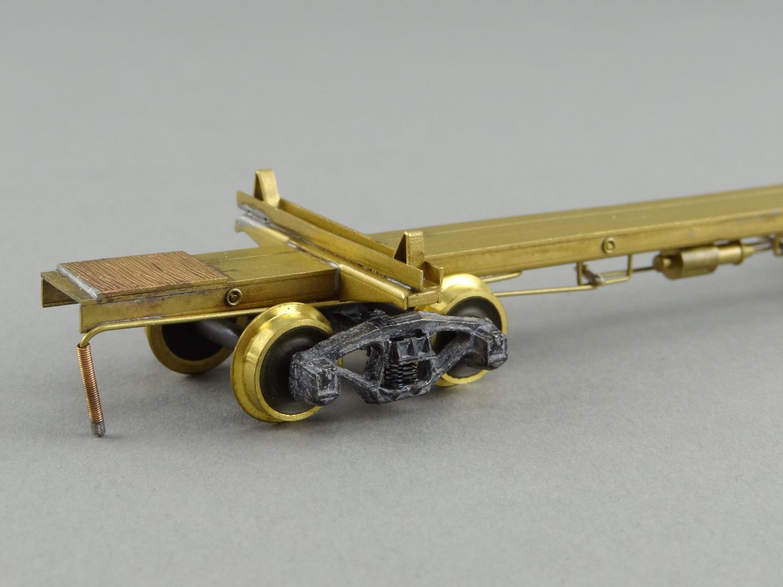 HO Brass NWSL NorthWest Short Line 43' Skeleton Log Car - Unpainted