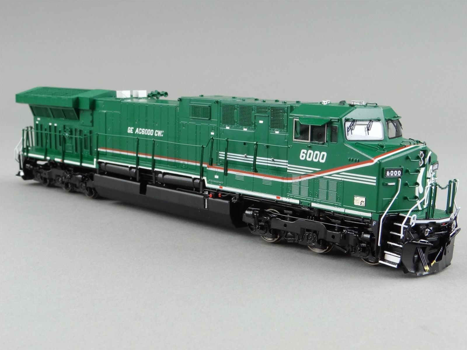 HO Scale Brass Model Train - OMI #6551.1 Overland GE C60AC Demonstrator #6000 Forest Green