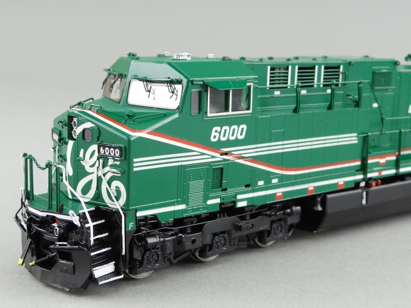 HO Scale Brass Model Train - OMI #6551.1 Overland GE C60AC Demonstrator #6000 Forest Green