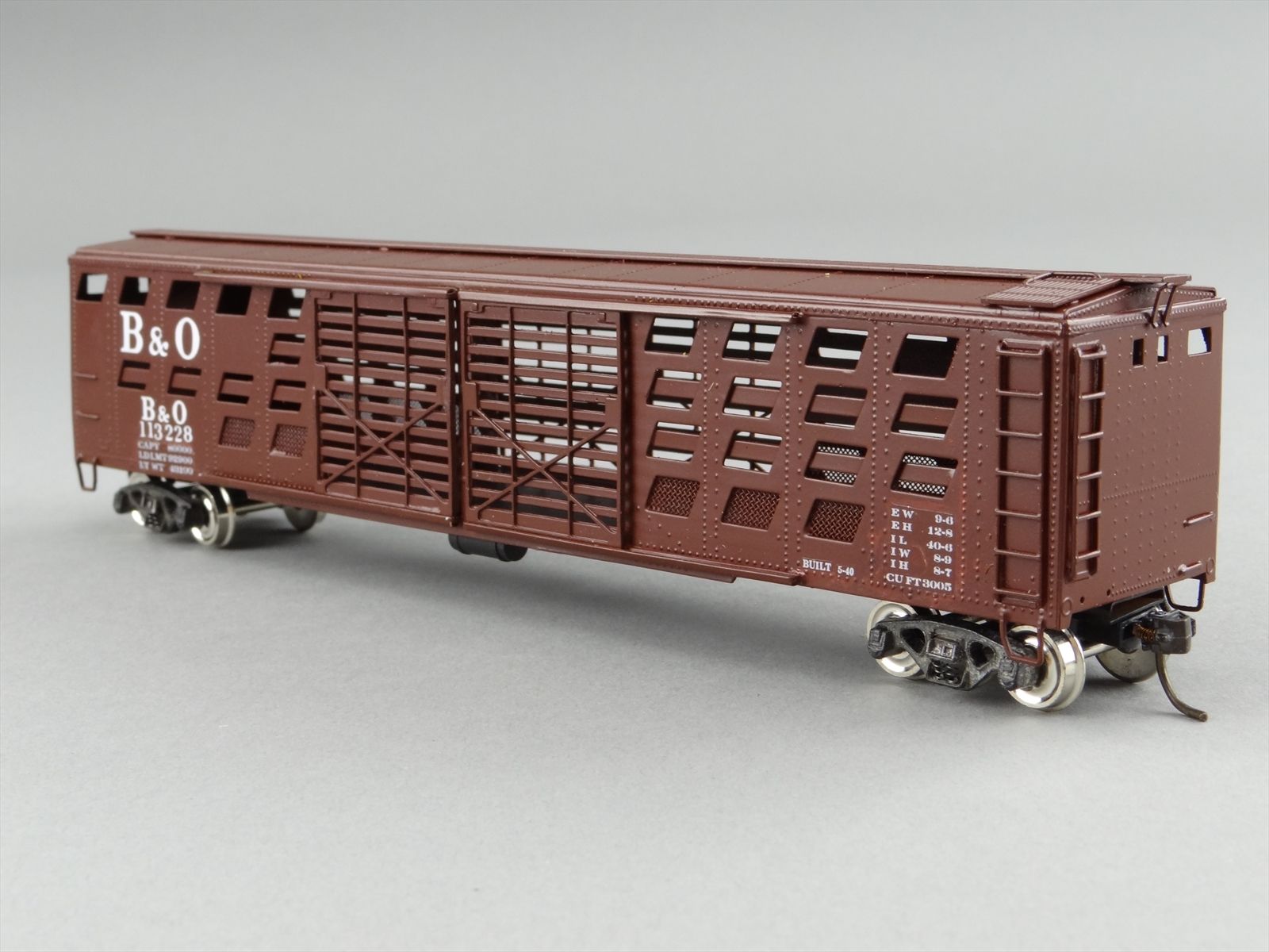 HO Brass Model Train - TID Trains Inc. B&O Baltimore & Ohio Cattle ...