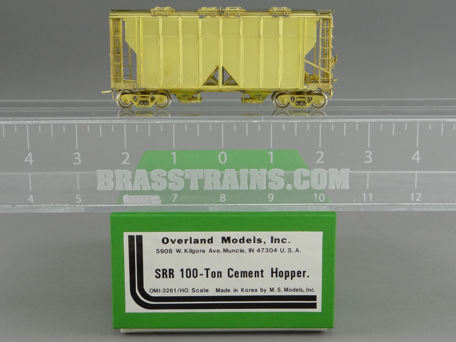 HO Brass Model Train OMI 3261 SRR 100-Ton Cement Hopper - Unpainted