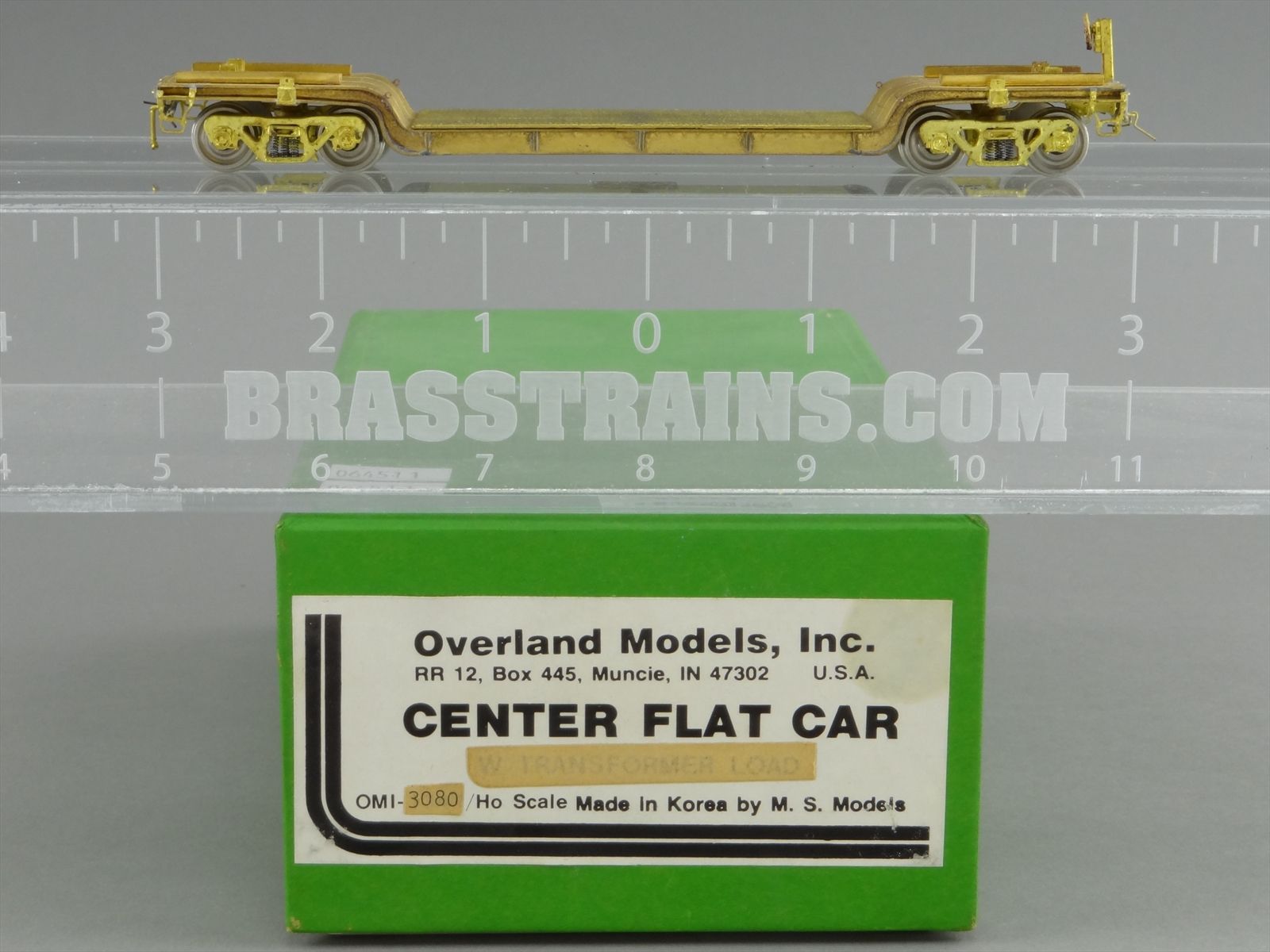 HO Scale Brass Model Train OMI Overland Models Inc.3080 Center Flat Car ...