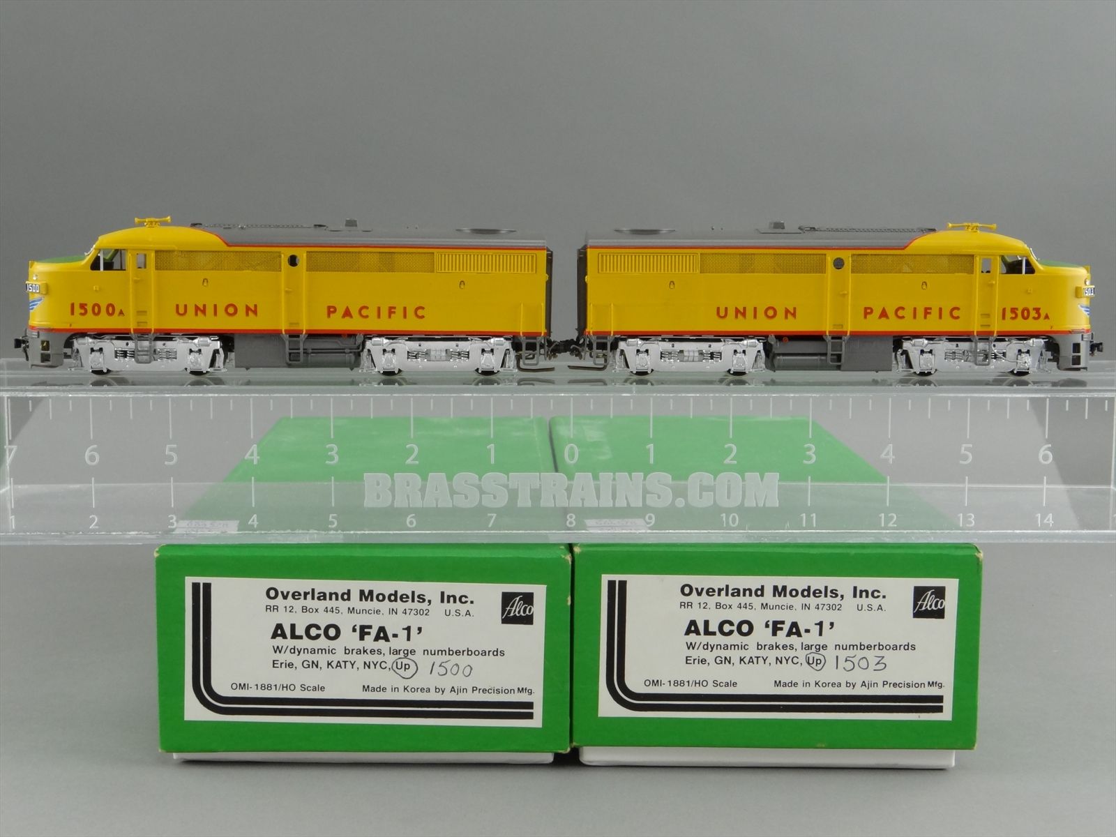 HO Brass Model Train - Overland OMI UP Union Pacific FA1 FB1 A-A Diesel ...