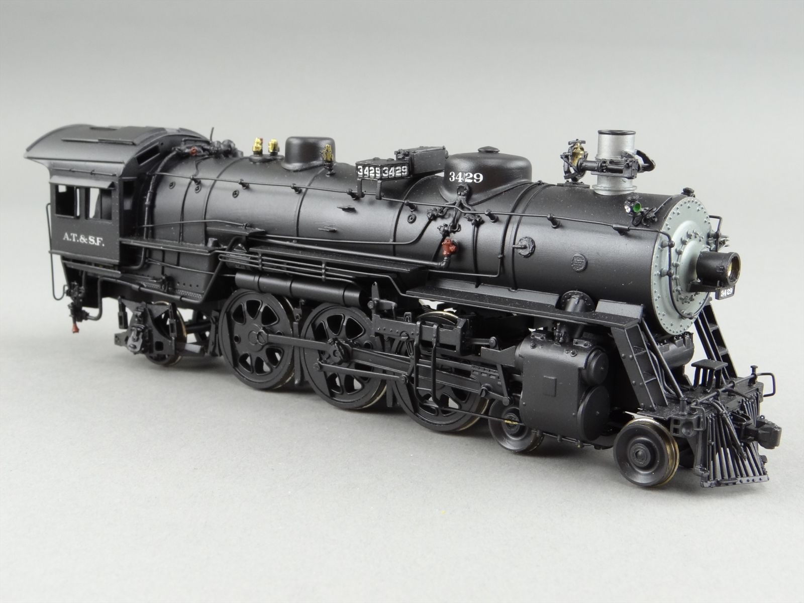 HO Brass Model Train - KEY ATSF Santa Fe 3400 4-6-2 Pacific #3429 w ...