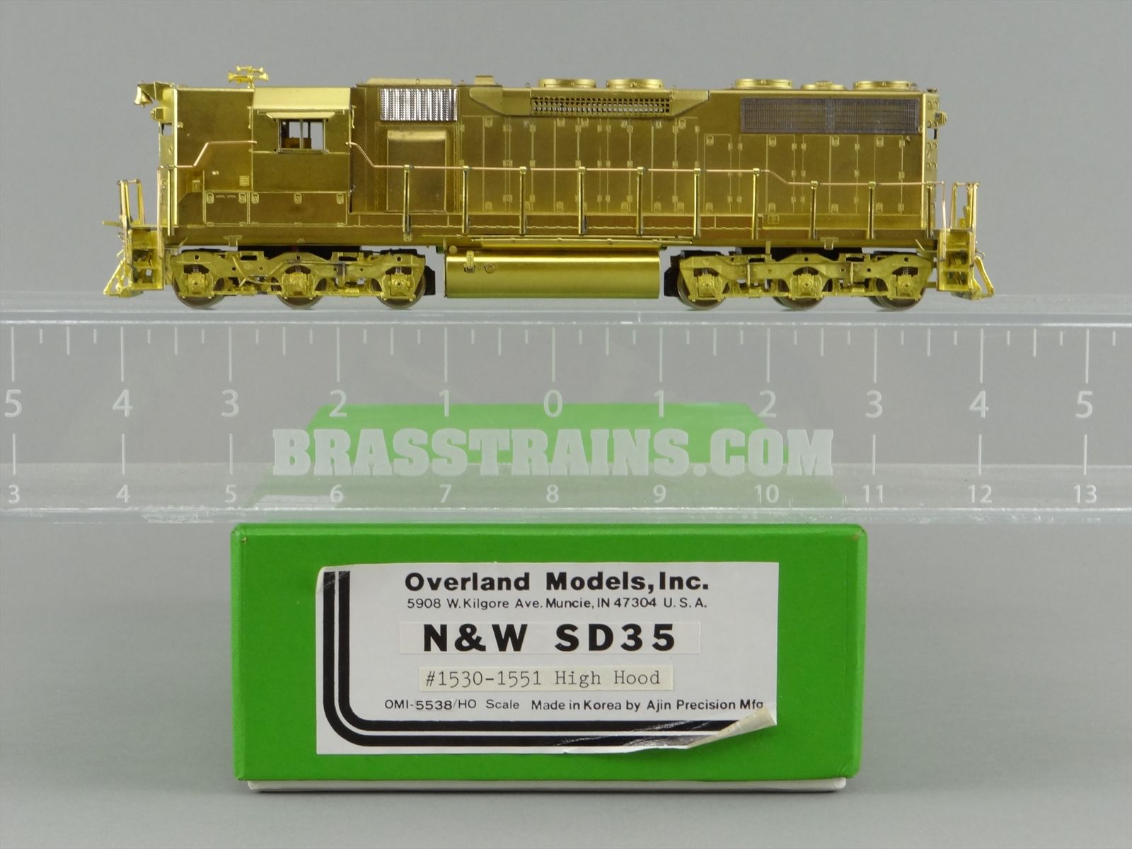 HO Brass Model Train OMI 5538 Overland N&W Norfolk & Western SD35 Diesel - Unpainted