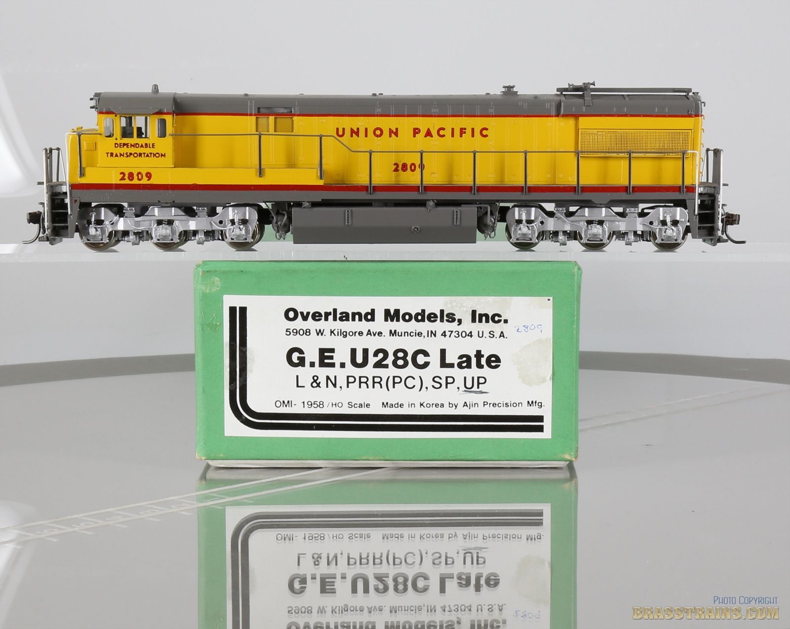 HO Brass Model Train - OMI 1958 UP Union Pacific GE U28C Diesel #2801 ...