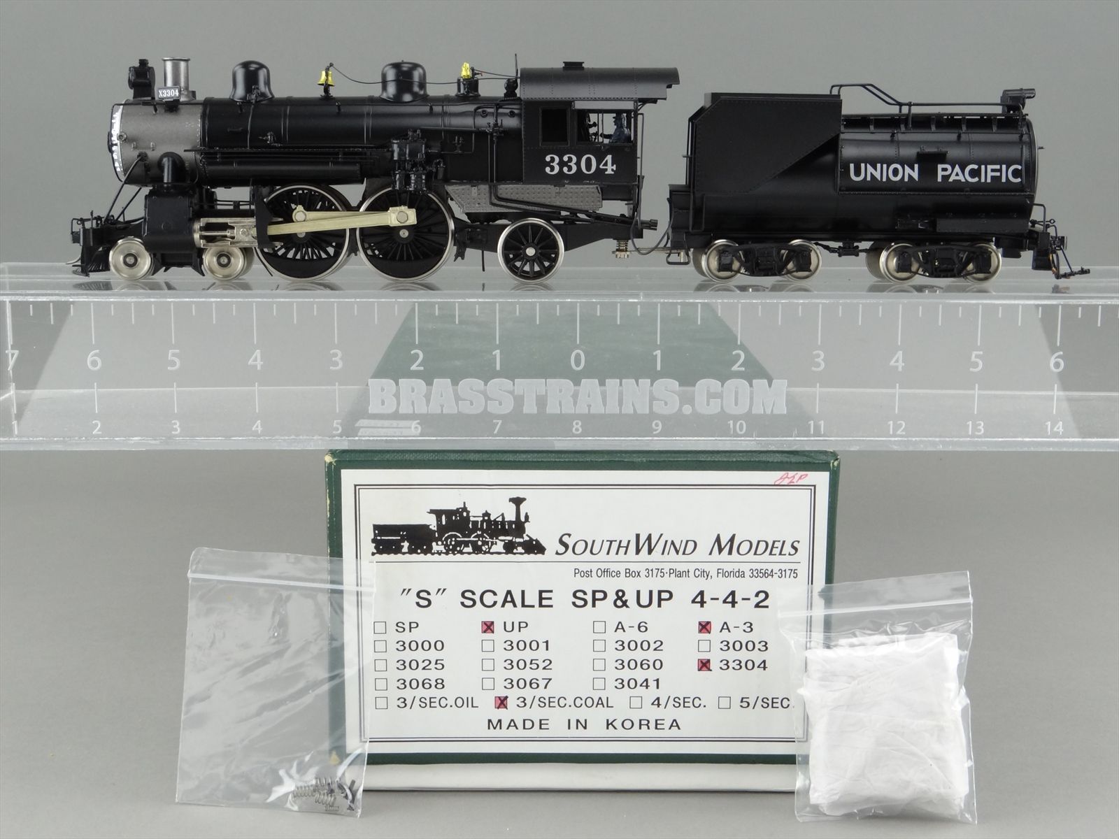 S Scale Brass Model Train - SouthWind Models UP Union Pacific 4-4-2 A-3 ...