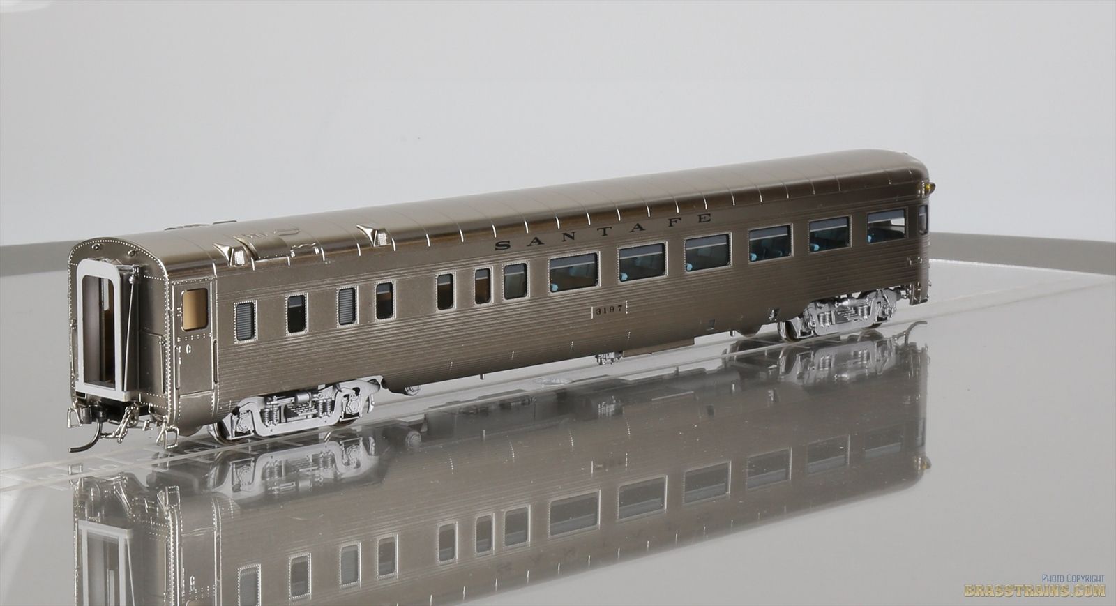 HO Brass Key Warbonnet + TCY 1270 Coach Yard ATSF Santa Fe 38-Seat w ...