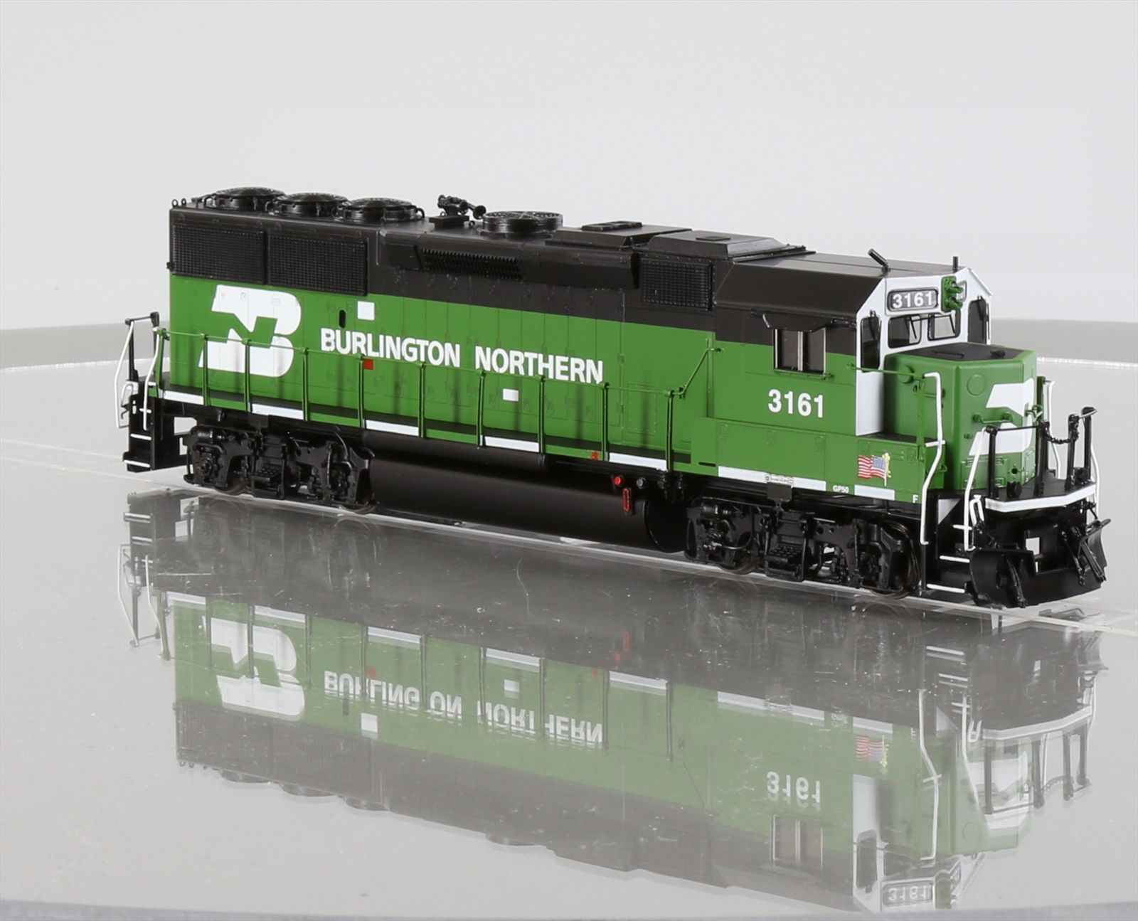 HO Scale Brass Model Train - OMI Overland 5629.2 BN Burlington Northern GP50 #3161 - F/P - 1999 Run
