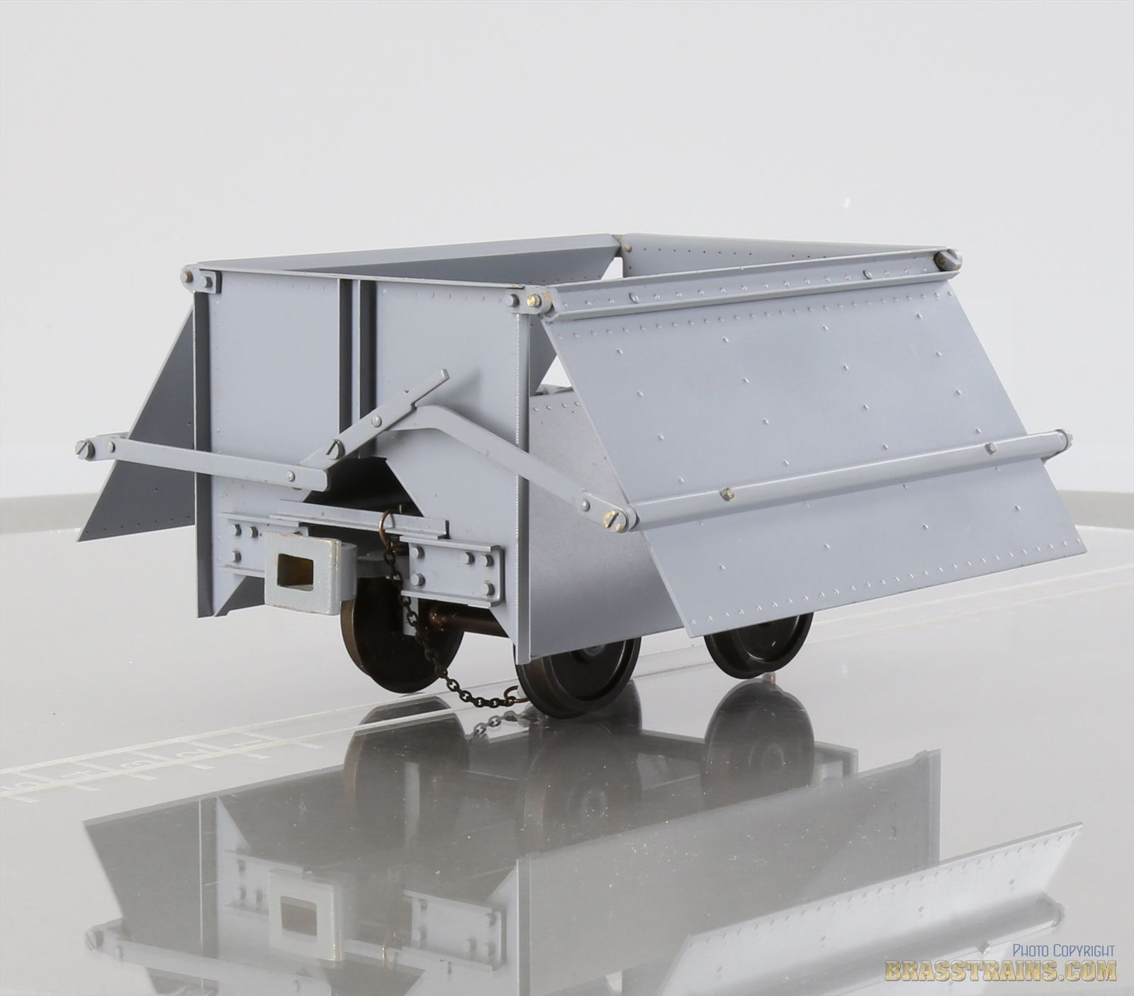 G Gauge 1:20 Scale Brass Accucraft Trains 72-041 Ore Car - Box Style - Gray