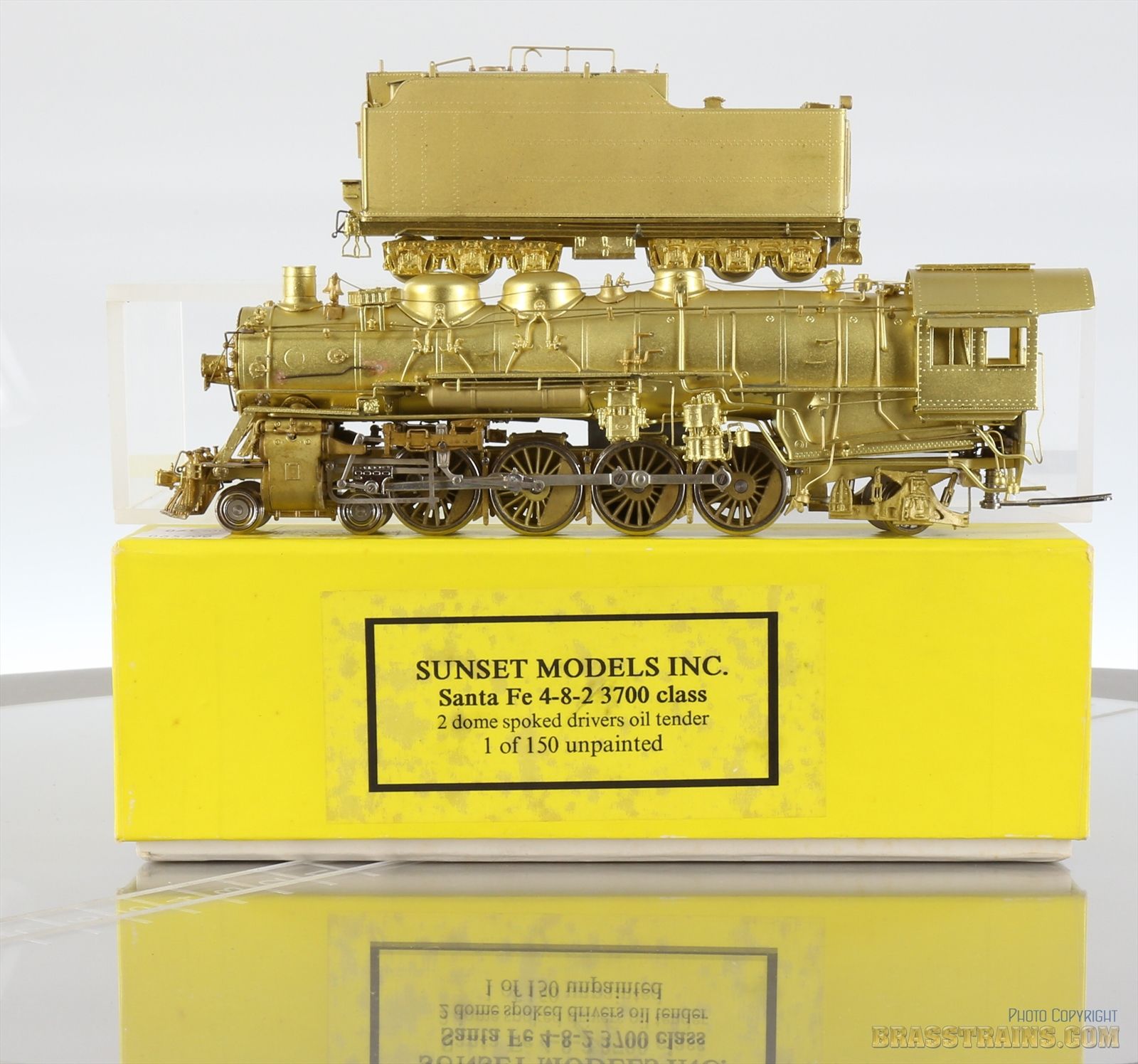 HO Brass Model Train - Sunset Models ATSF Santa Fe 4-8-2 3700 Class - 2 ...