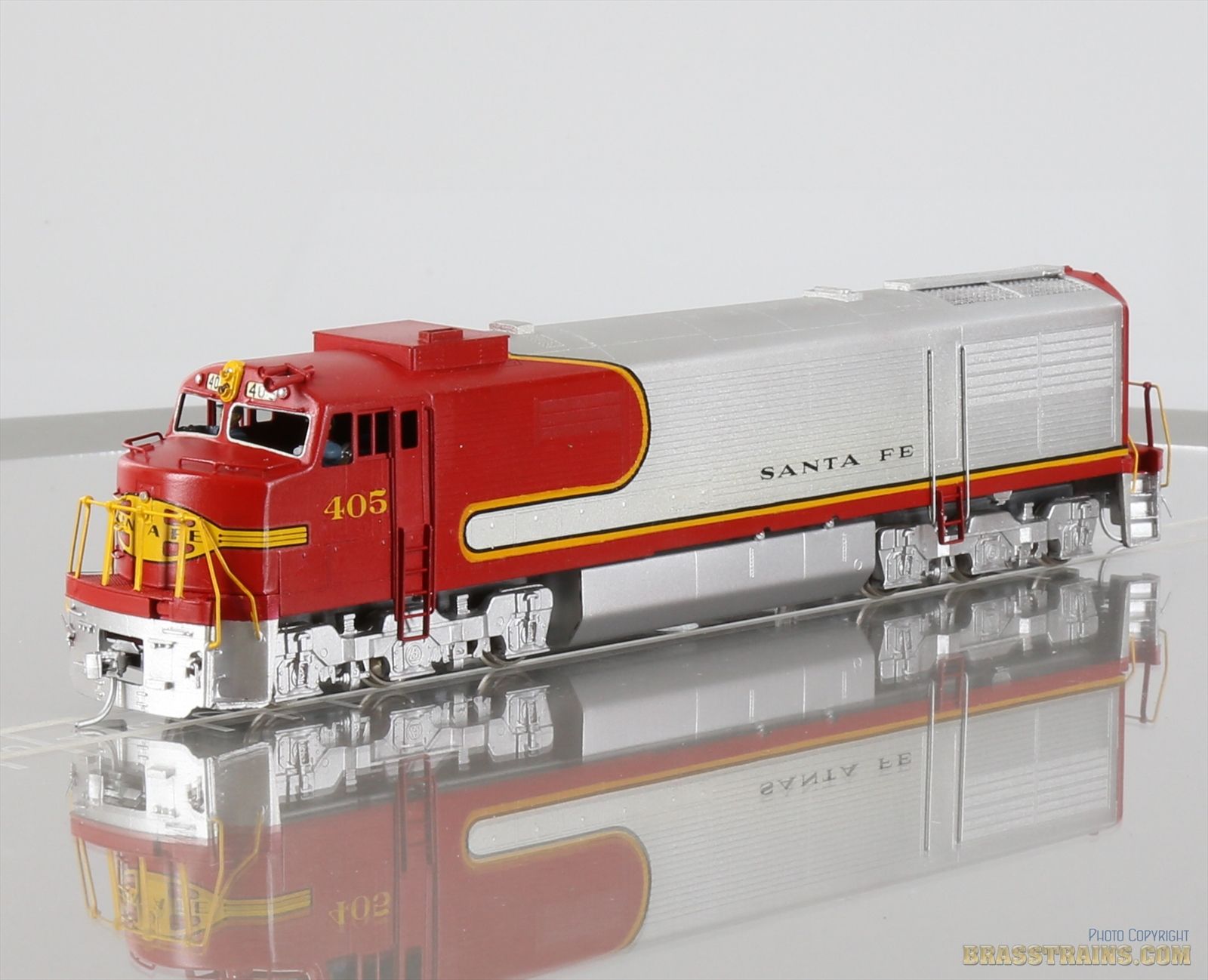 HO Scale Brass Model Train - HM Hallmark GE U30CG Diesel AT&SF Santa Fe ...