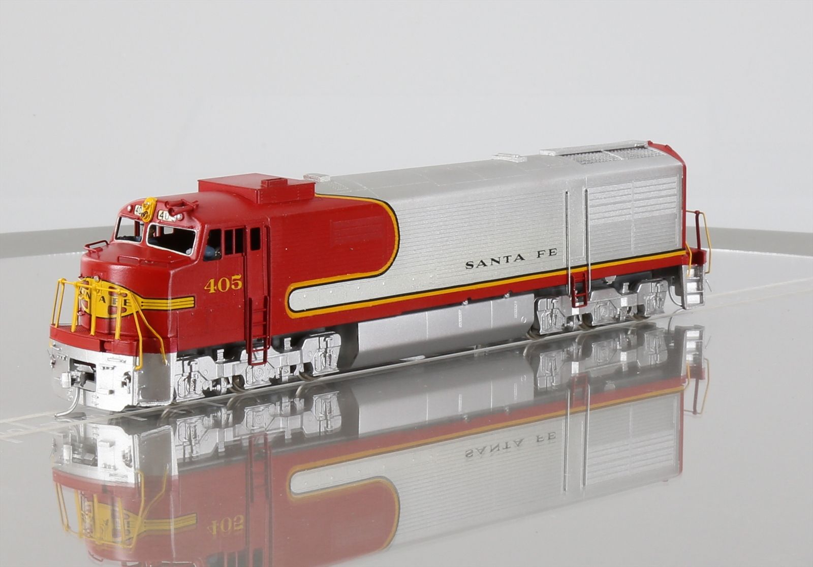 HO Scale Brass Model Train - HM Hallmark GE U30CG Diesel AT&SF Santa Fe ...