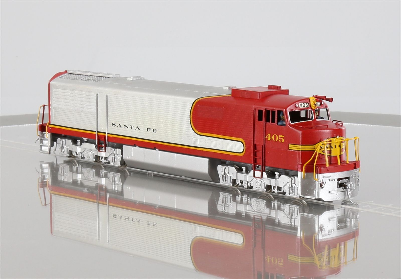 HO Scale Brass Model Train - HM Hallmark GE U30CG Diesel AT&SF Santa Fe ...