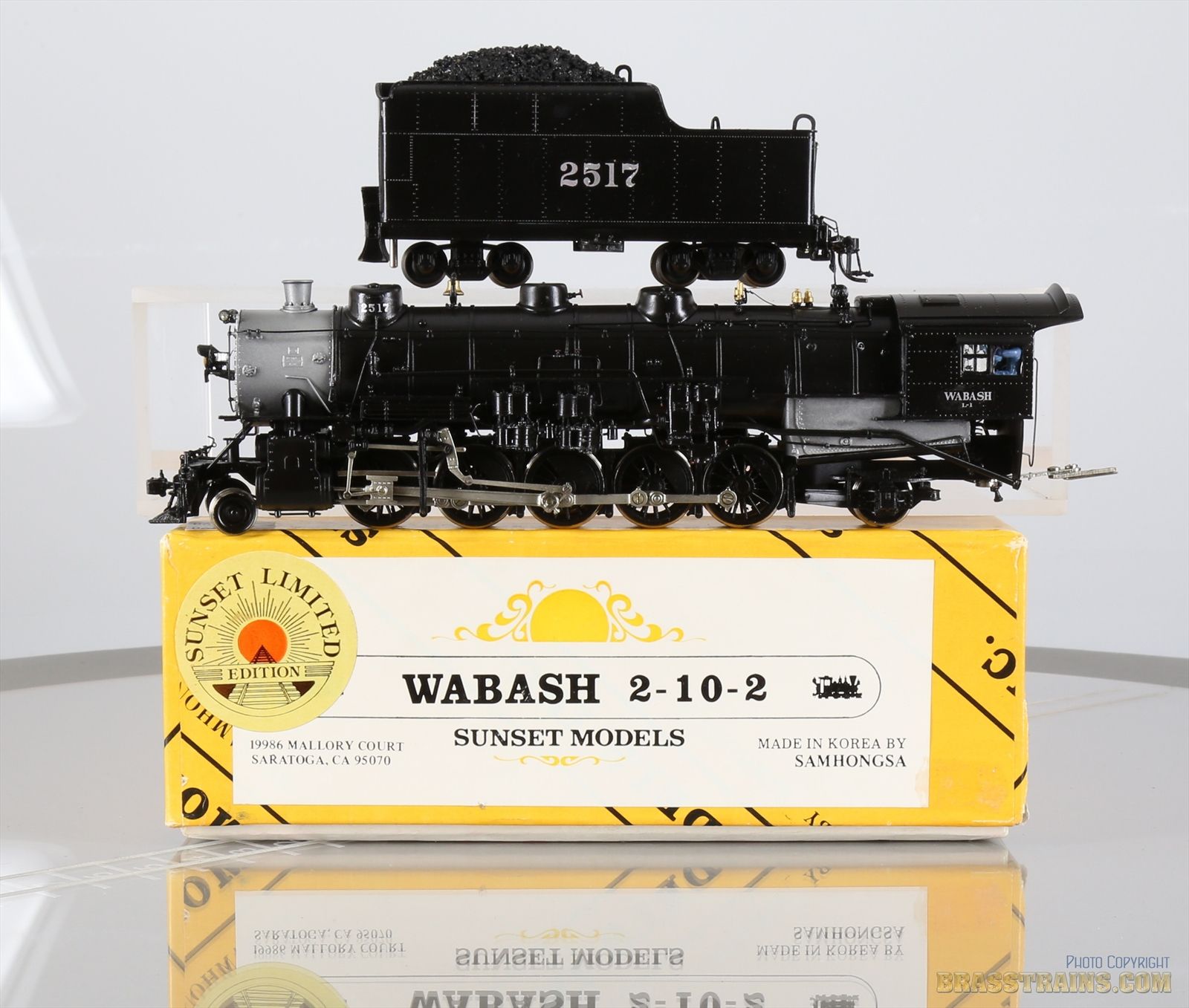HO Brass Model Train - Sunset Models Samhongsa Wabash L-1 2-10-2 #2517 ...