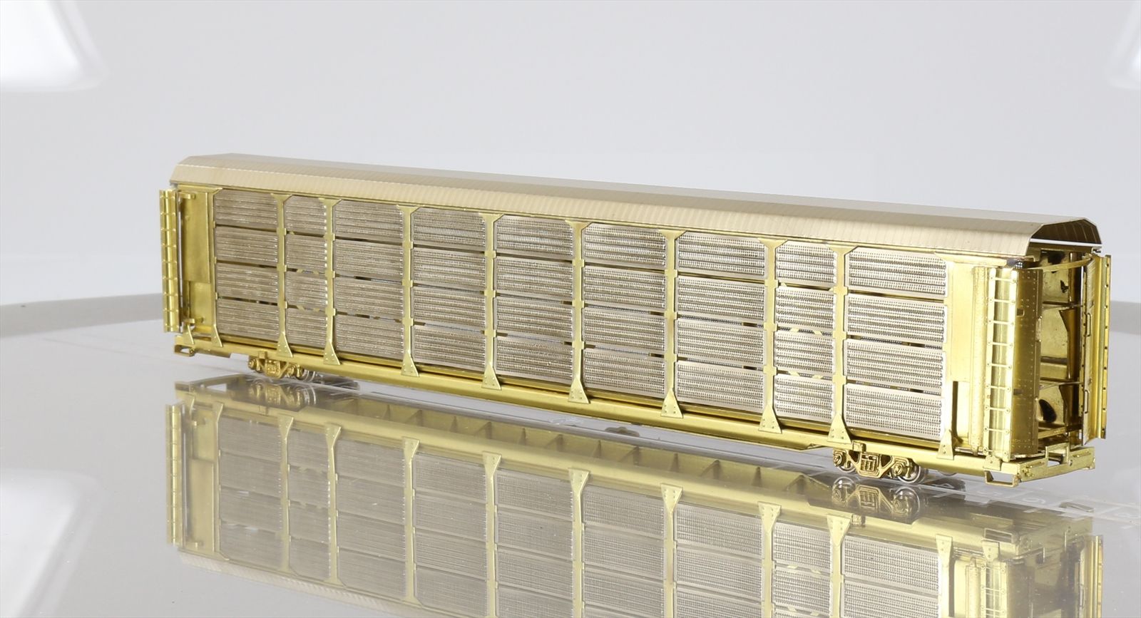 HO Scale Brass Model Train - OMI 1325 Overland Tri-Level Auto Rack Car ...