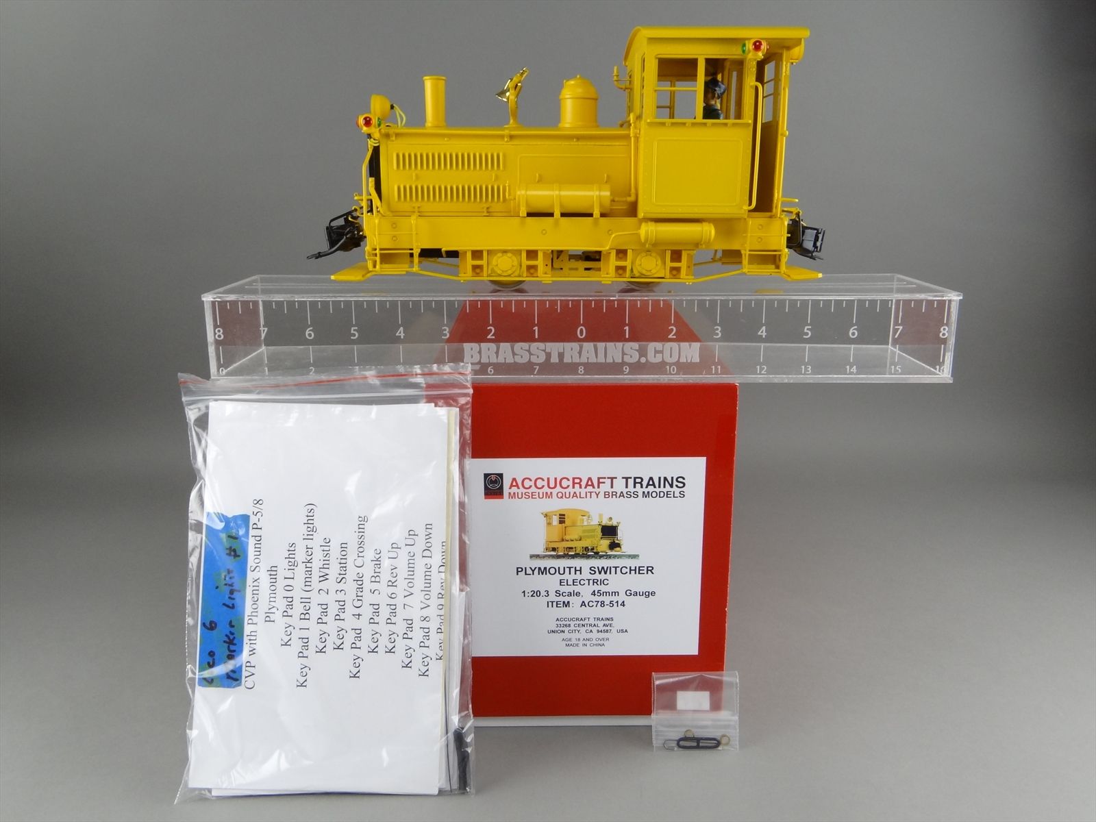 G Gauge 1:20.3 Scale Brass - Accucraft Trains AC78-514 Plymouth ...