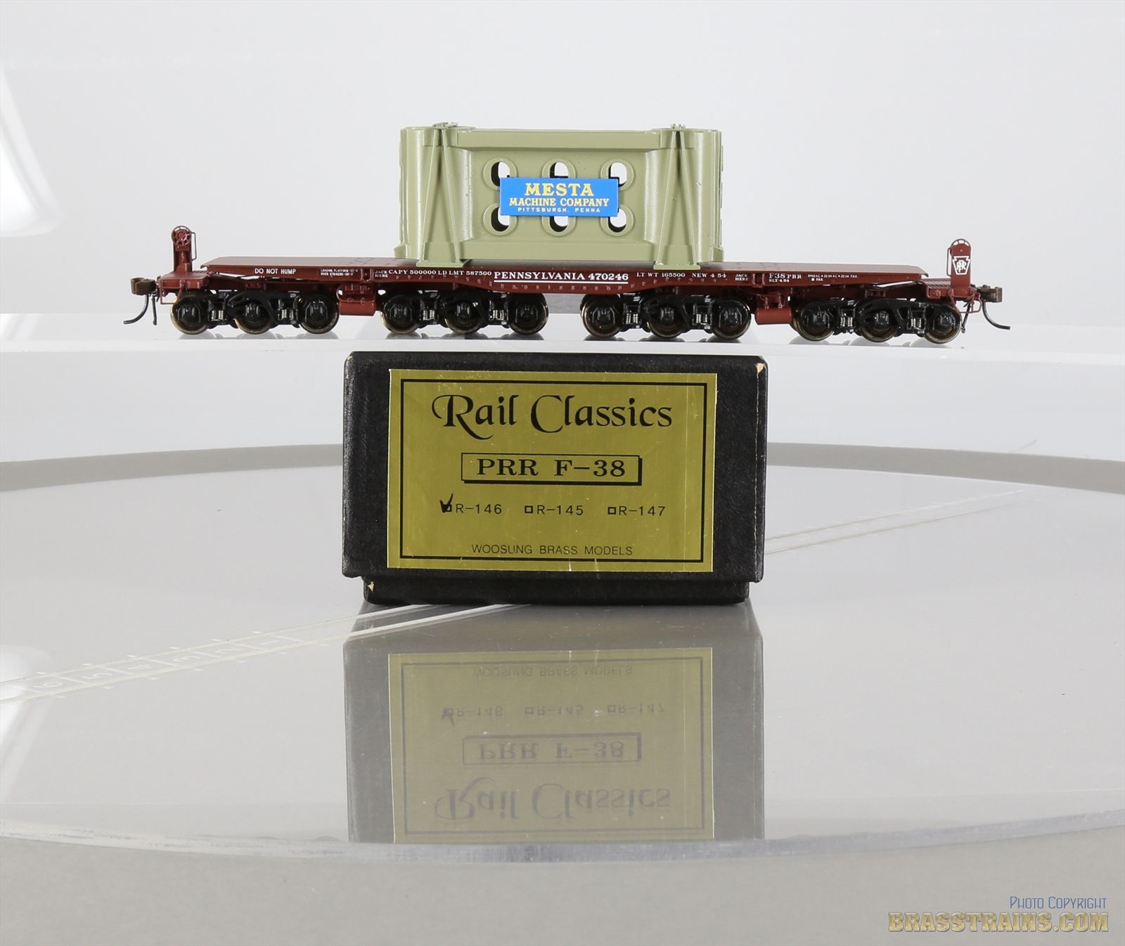 HO Brass Model Train - Rail Classics R-146 PRR F-38 Heavy Duty Flat Car ...
