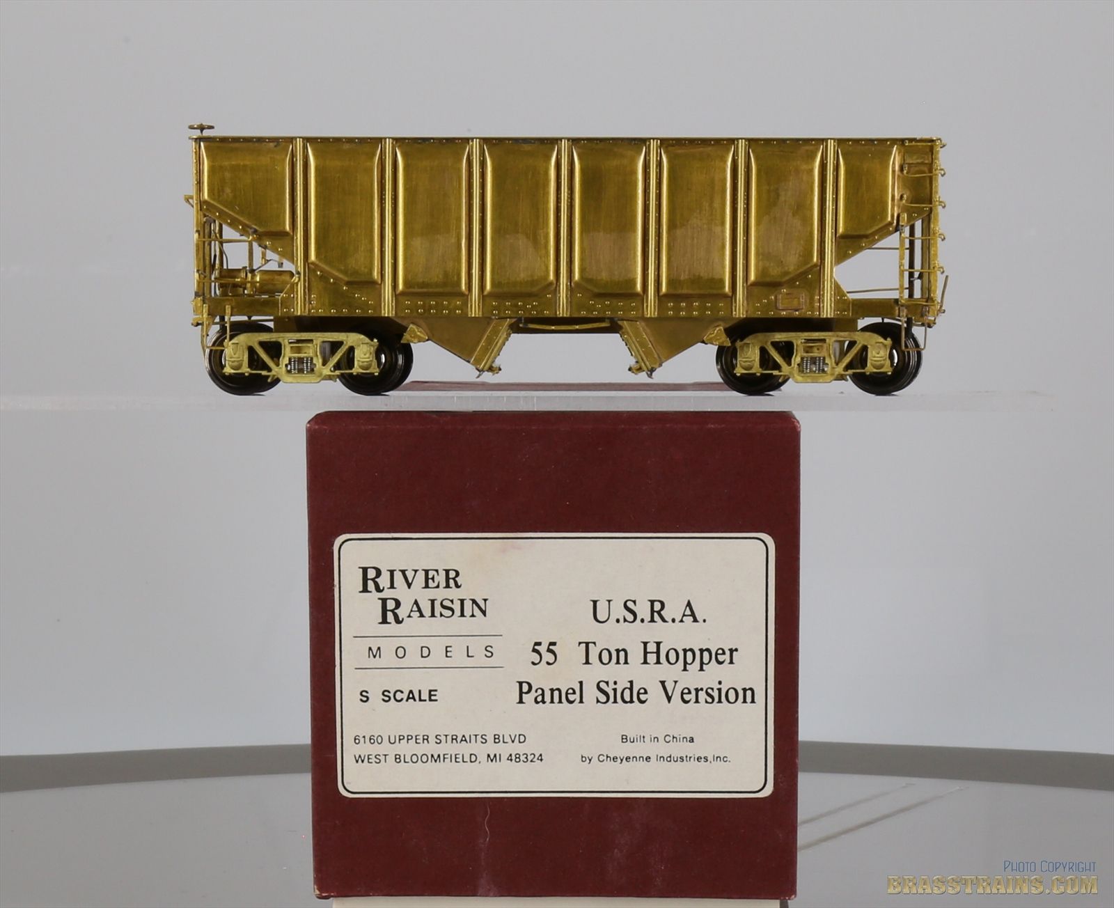 S Scale Brass RRM River Raisin Models USRA 55-Ton Open Hopper Car ...