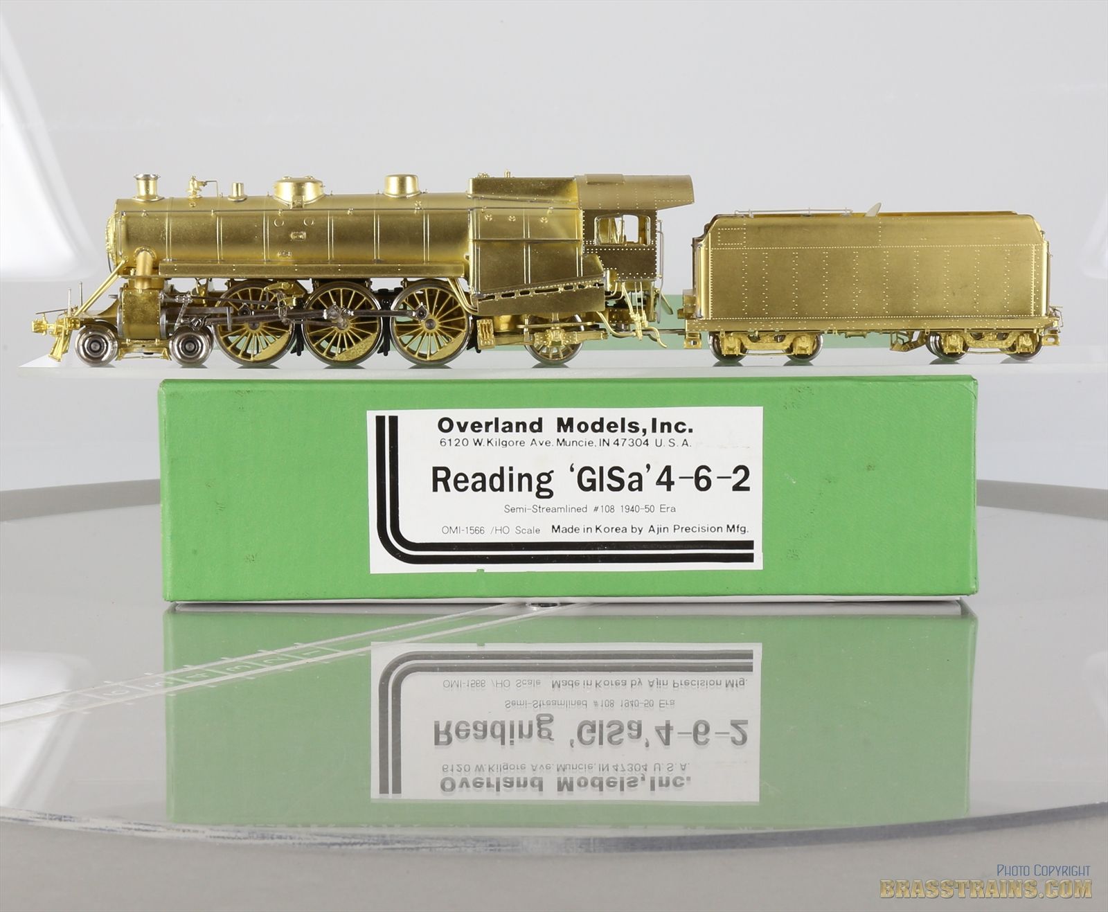 HO Brass Model Train - Overland OMI 1566 Reading 4-6-2 G1Sa Semi ...