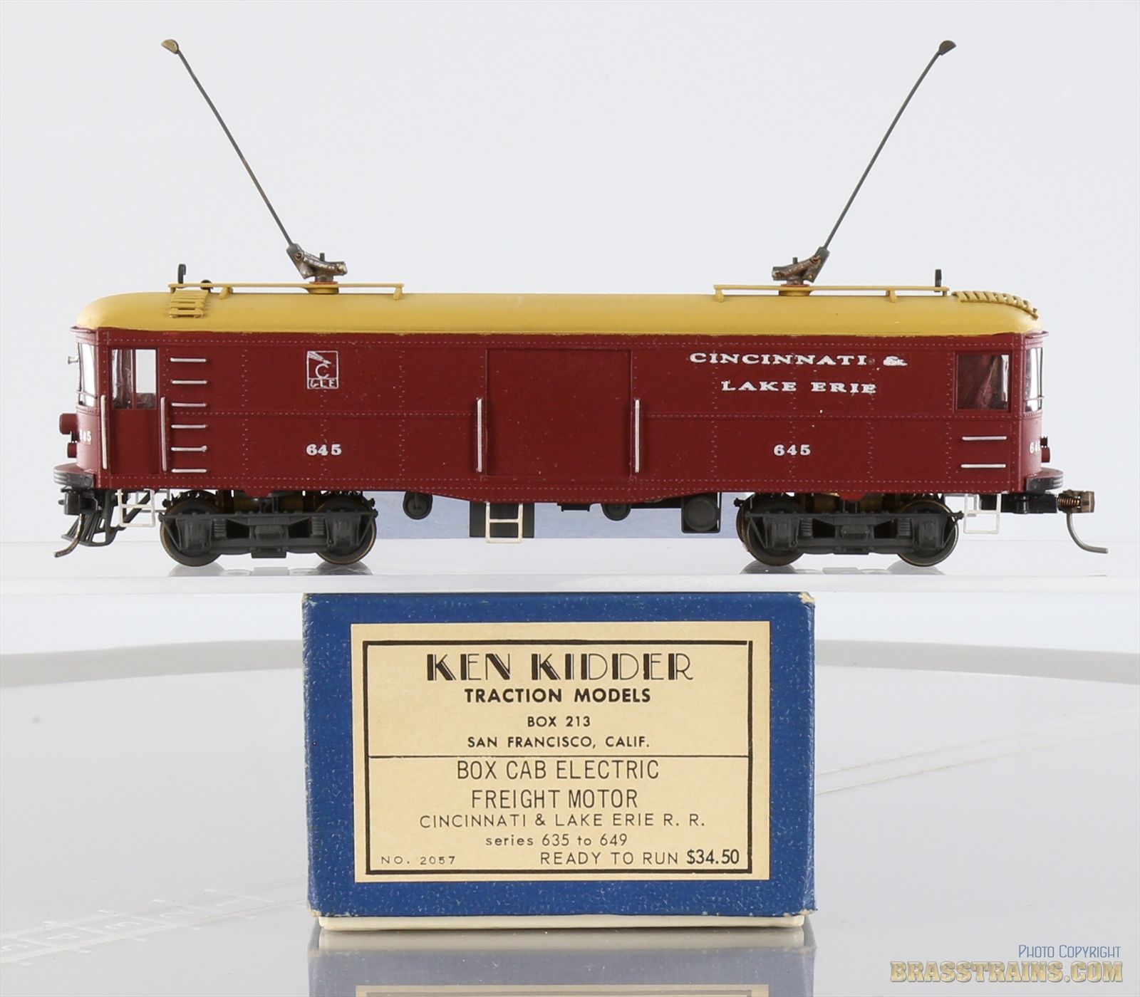 HO Brass Model - Ken Kidder 2057 C&LE Cincinnati & Lake Erie Box Cab ...