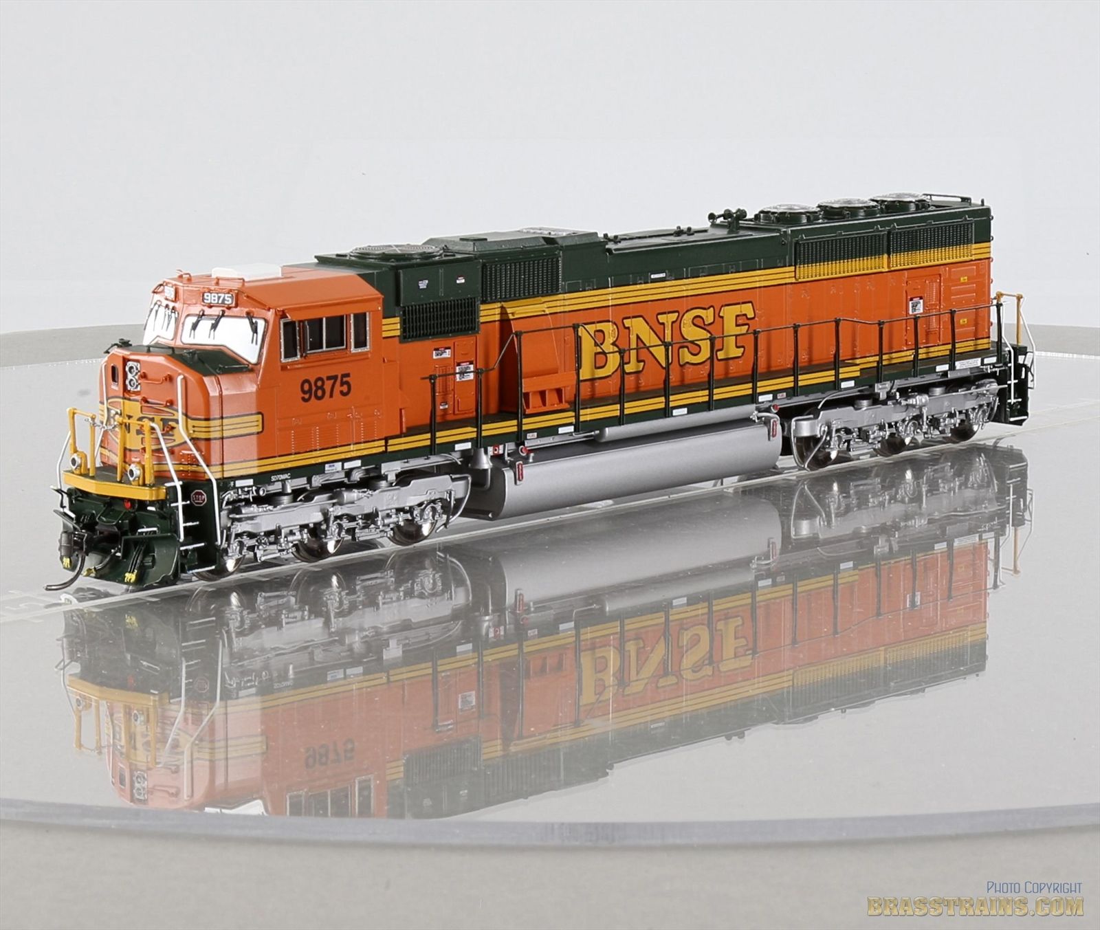 HO Brass - OMI 7901.1 Overland BNSF SD70MAC Heritage II Diesel #9875 GPS Dome w/ DCC & Sound