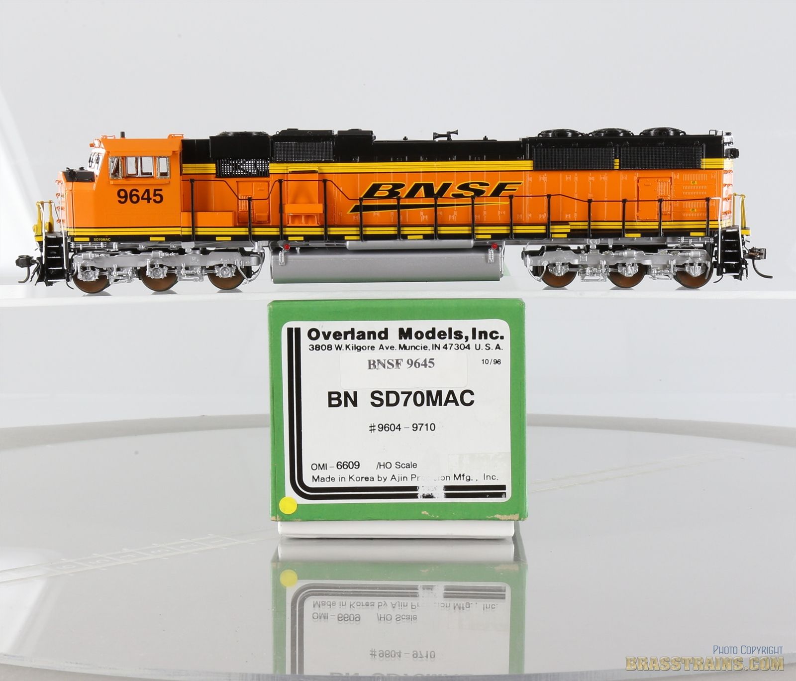 HO Brass Model Train - OMI 6609 Overland BN Heritage III SD70MAC #9645 ...