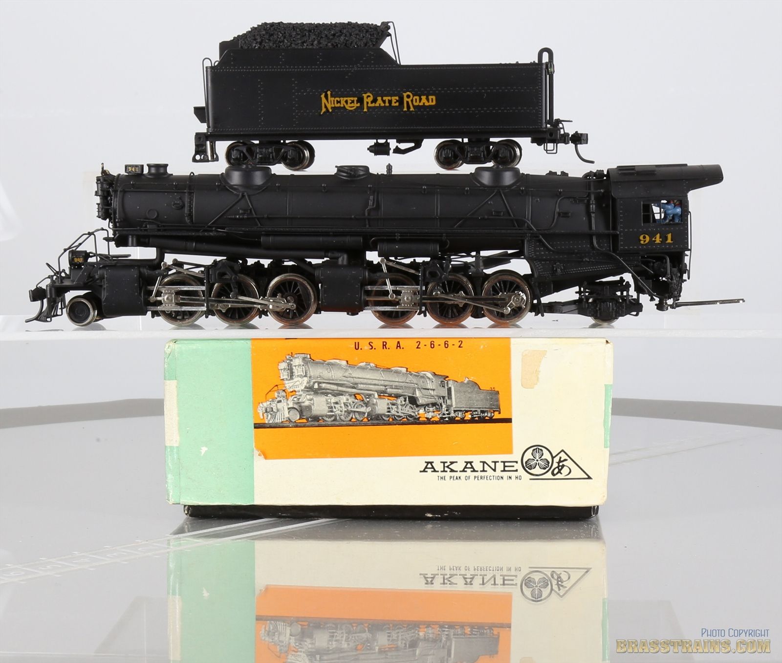 HO Scale Brass Model Train - Akane USRA 2-6-6-2 Locomotive + Tender ...