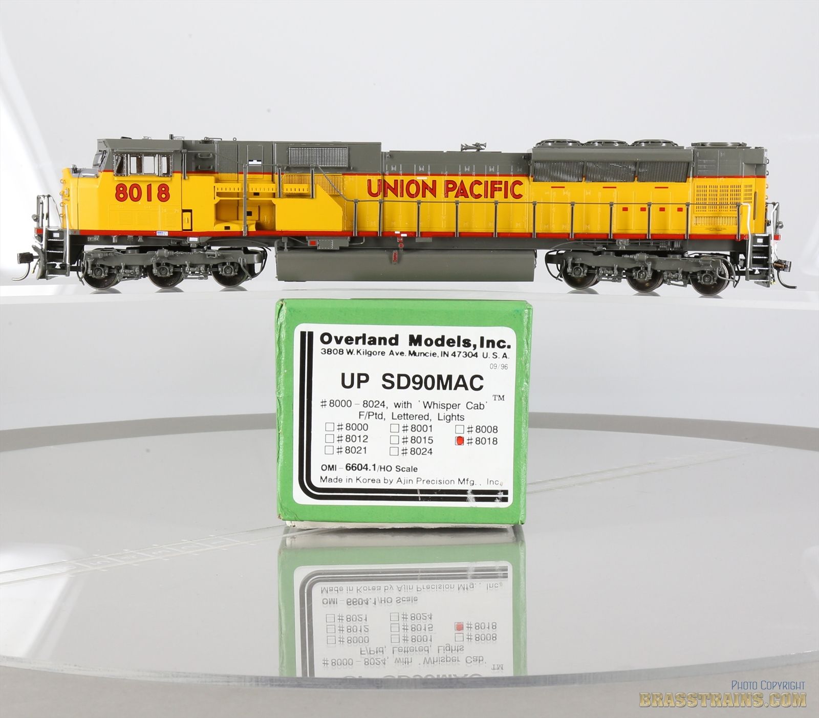HO Brass Model Train - OMI 6604.1 UP Union Pacific SD90MAC Diesel #8018 ...