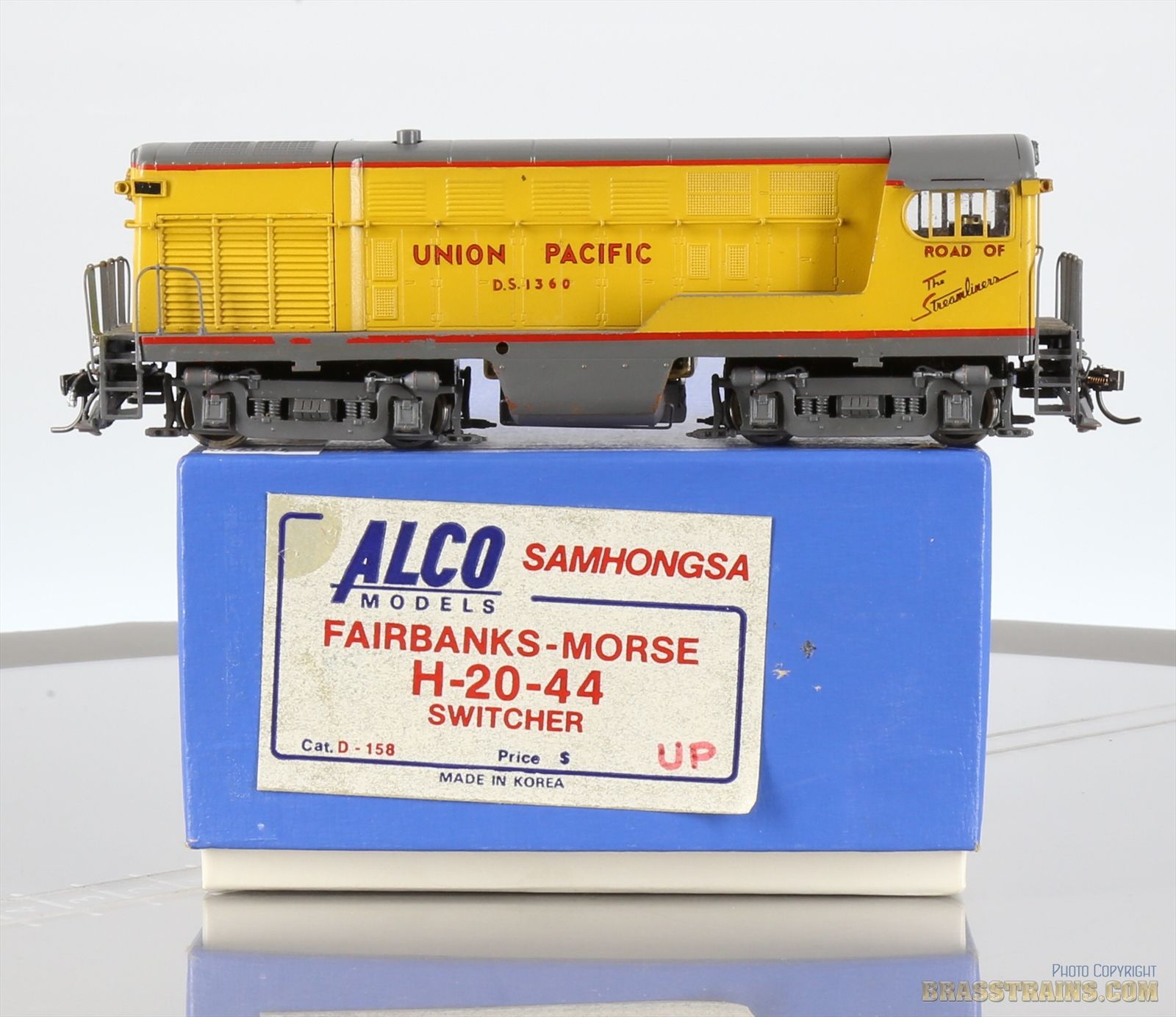 HO Scale Brass Model Train - ALCO D-158 UP Union Pacific FM H-20-44 Switcher Diesel #D.S.1360 ...