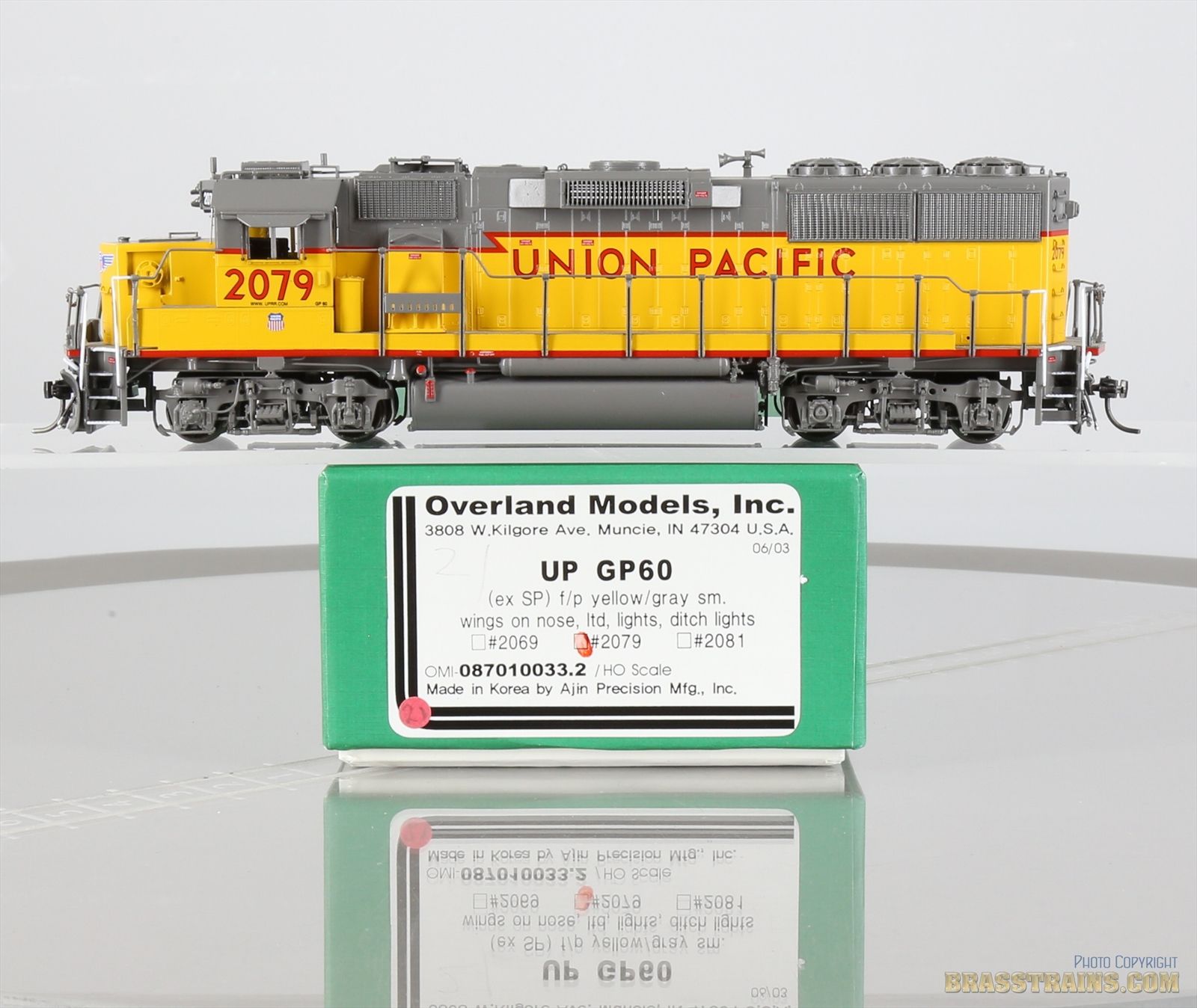 HO Brass OMI Overland UP Union Pacific GP60 Diesel #2079 - Ex SP - 2003 Run