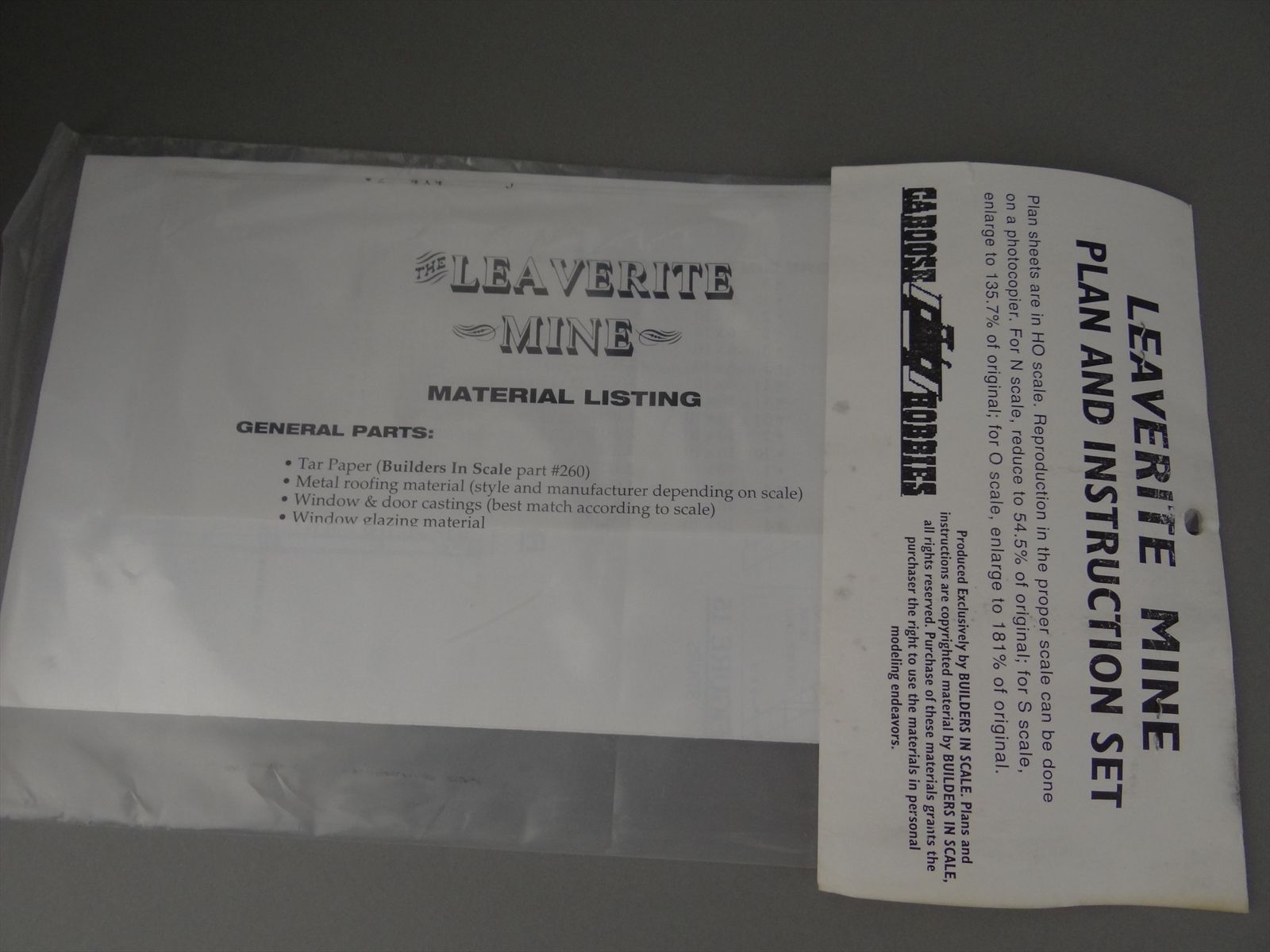 S / Sn3 Scale Kit - CSM Colorado Scale Models Craftsman Kit 475s ...