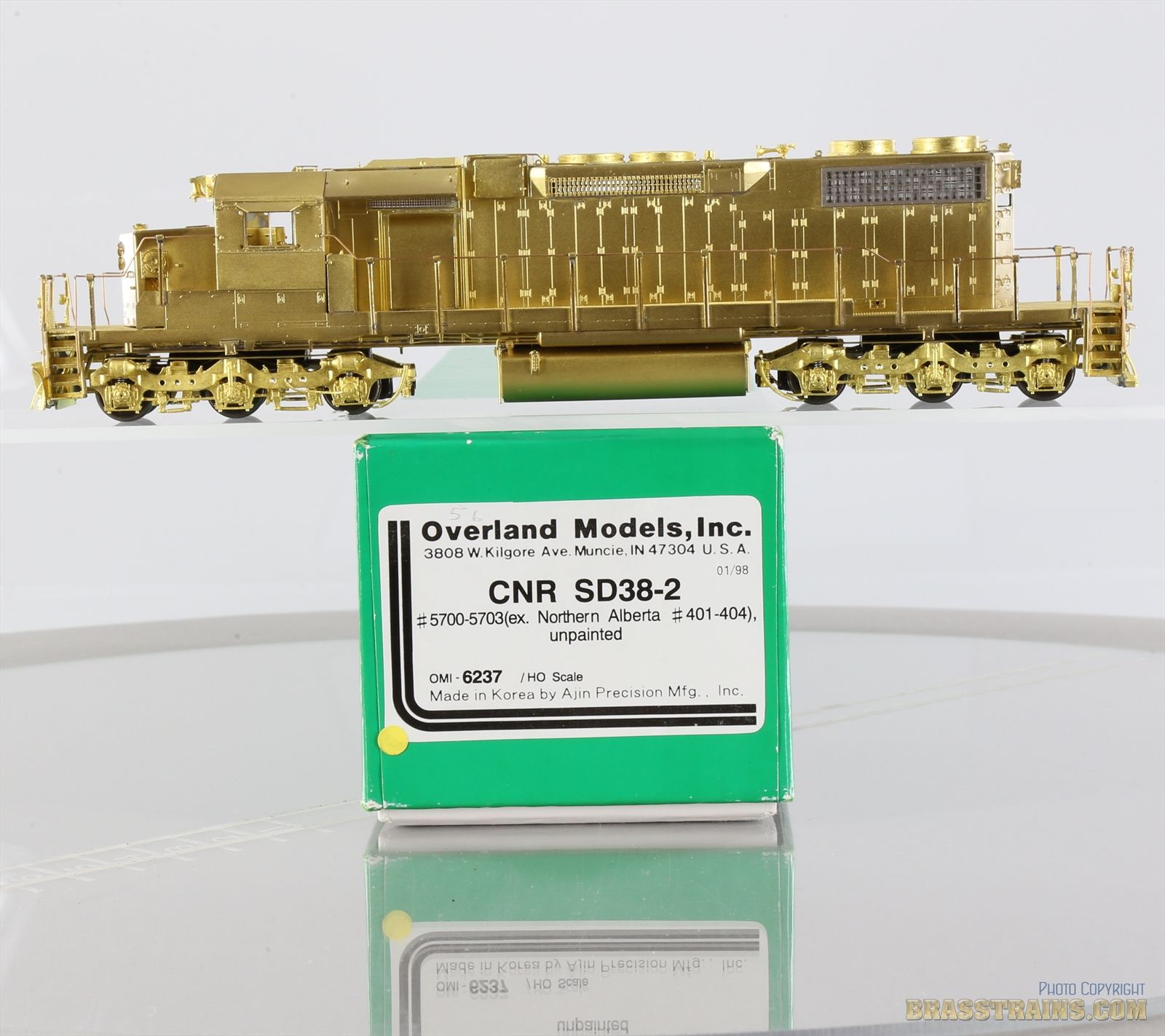 HO Brass Model Train - OMI 6237 Overland CN CNR Canadian National SD38 ...