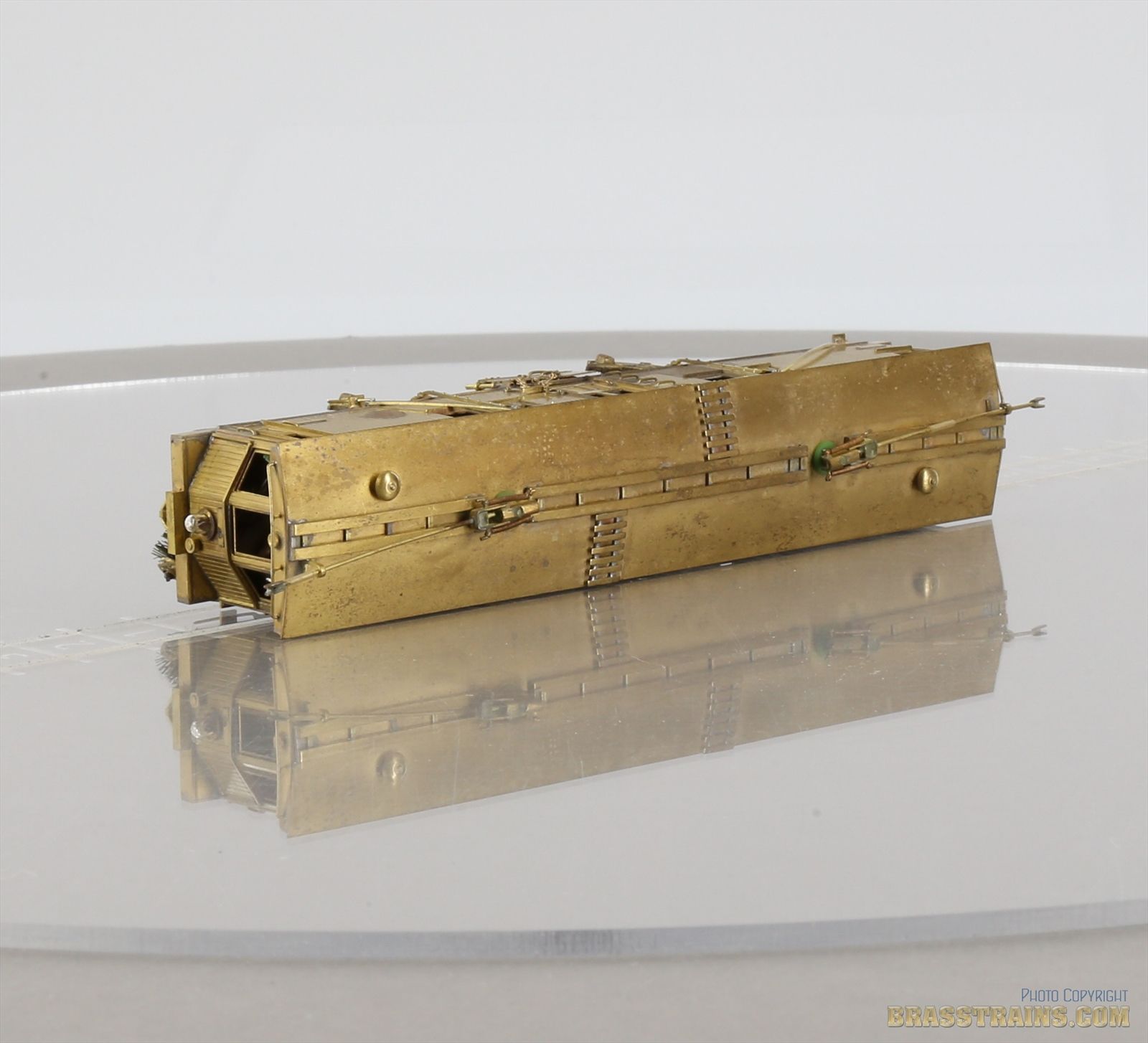 HO Brass Model Train - Huntington Powered Double Truck Street Sweeper