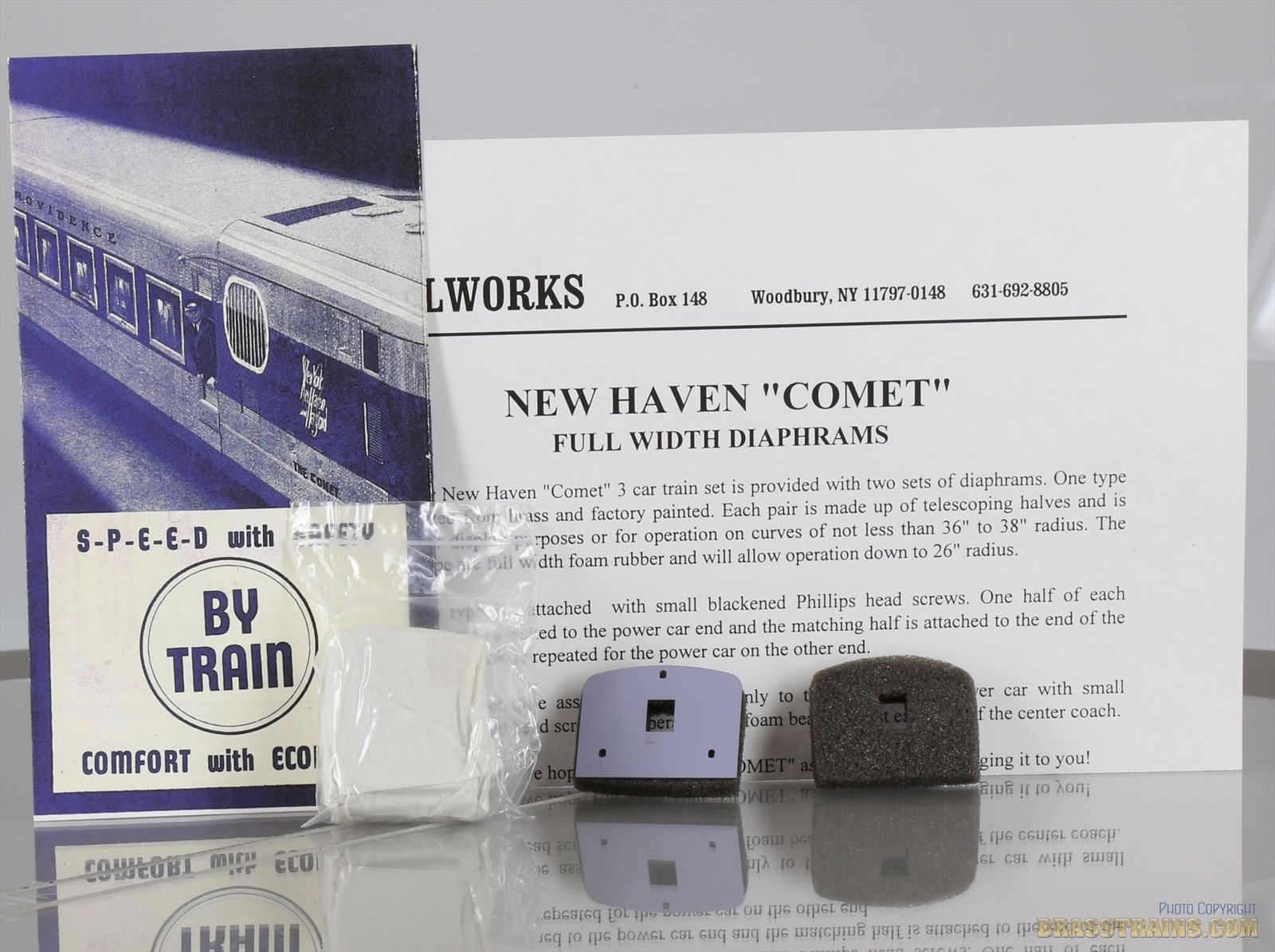 HO Brass Model Train - Railworks NH New Haven Comet 3-Unit Passenger ...