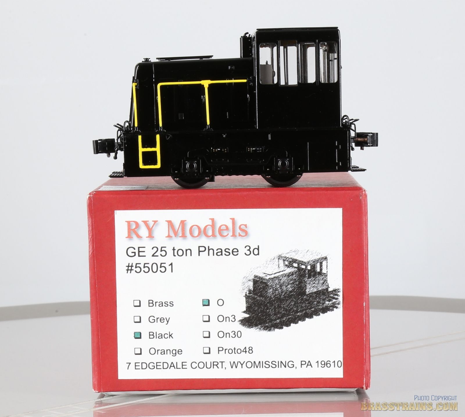 O Scale 2-Rail Brass Model Train - RYM RY 55051 Rich Yoder GE 25 Ton ...