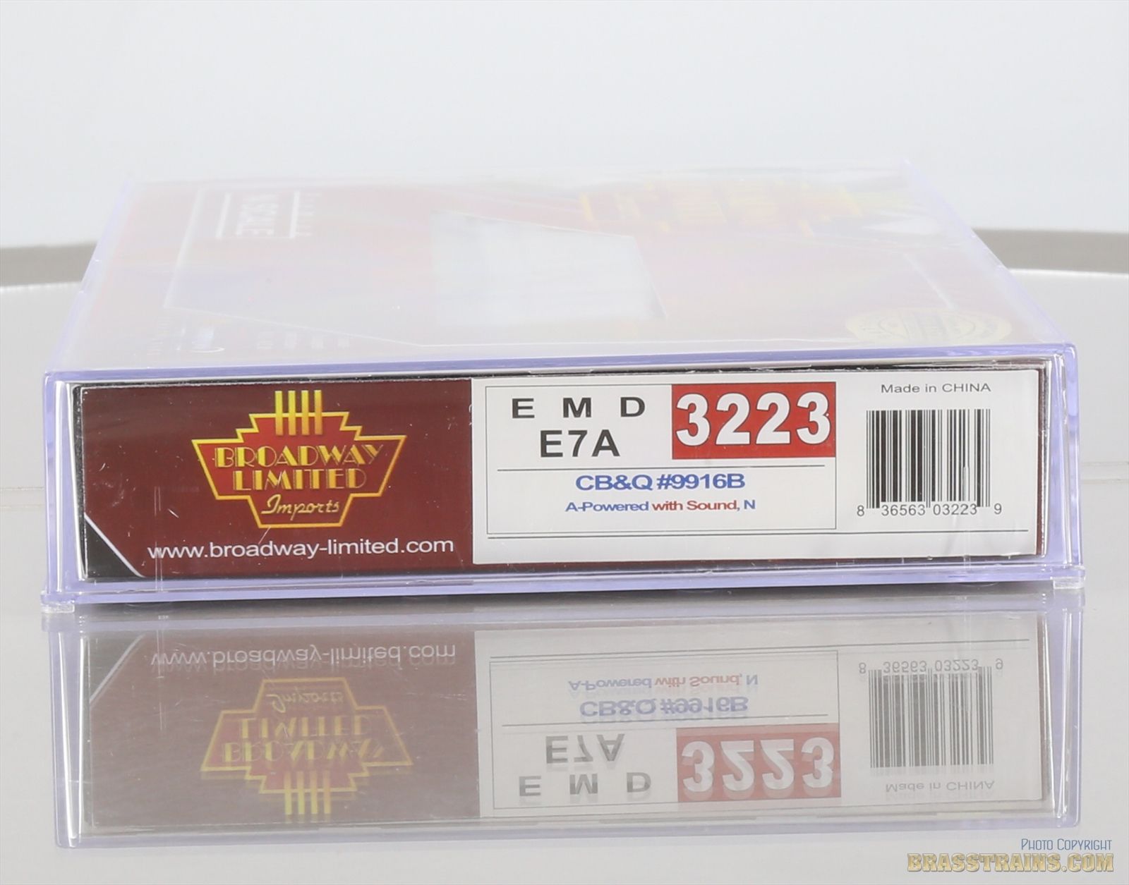 N Scale BLI CB&Q EMD E7 A #9916B Black Nose Stripes Scheme Paragon 2 Sound DC/DCC BLI-3223