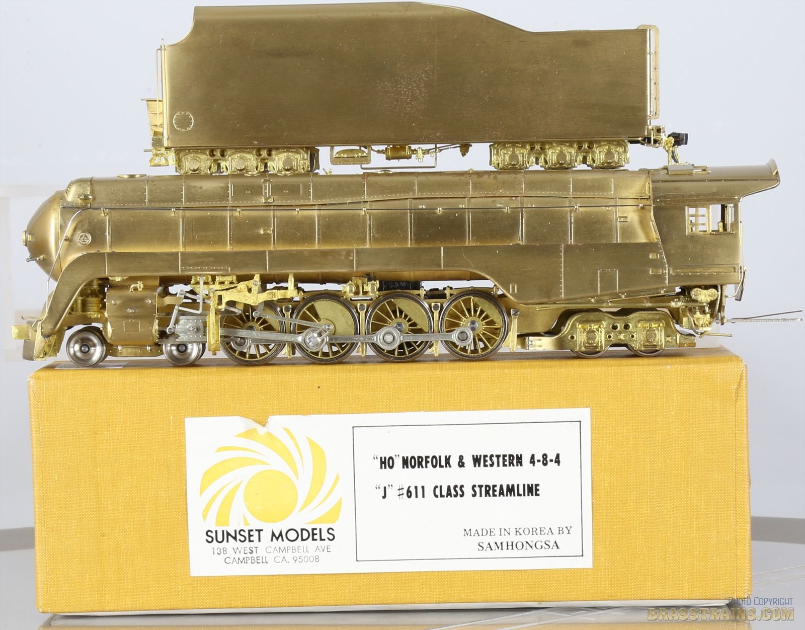 HO Scale Brass Model Train - Sunset N&W Norfolk & Western 4-8-4 Class J ...