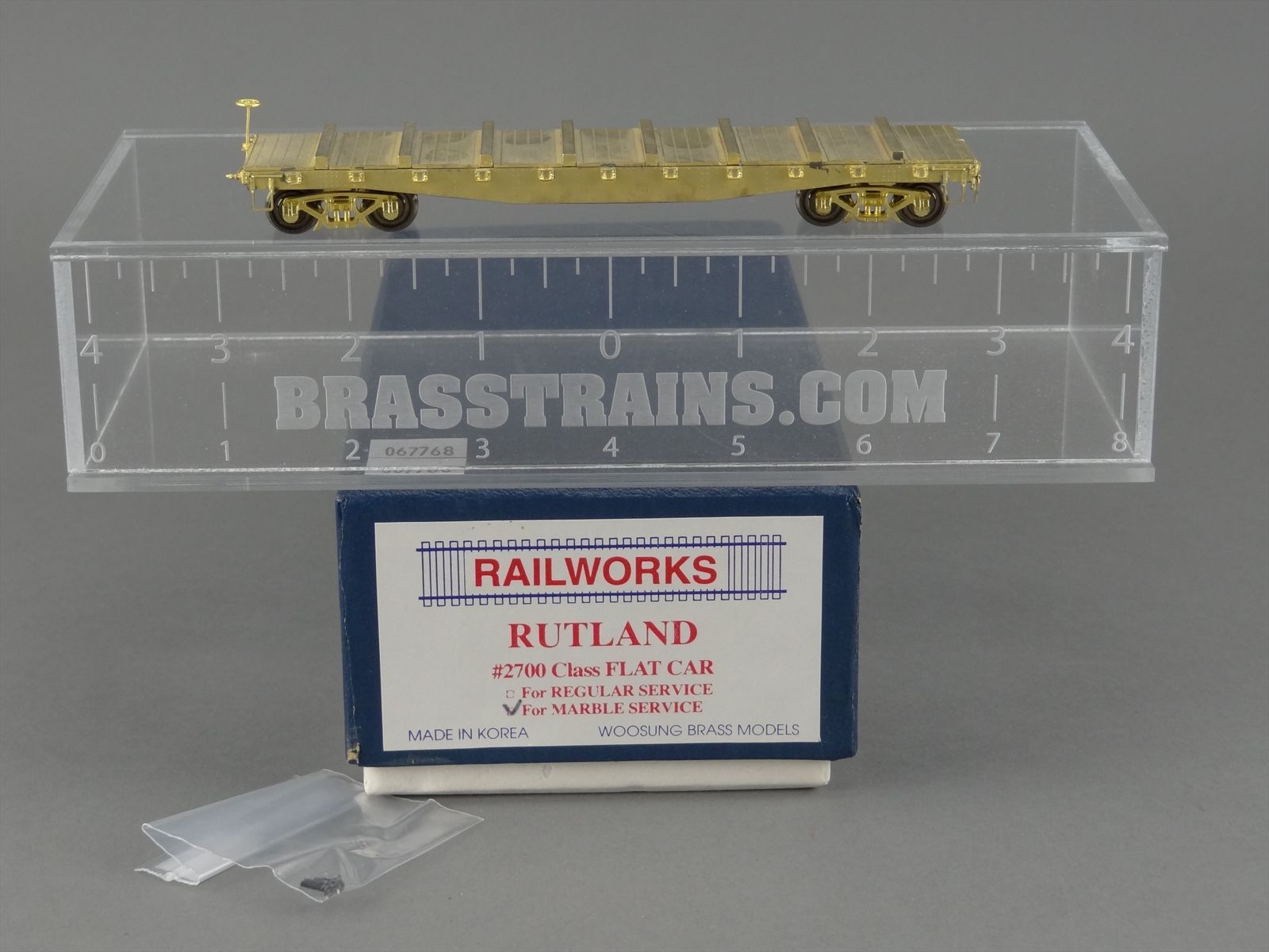 HO Brass Model Train - Railworks Rutland 2700 Class Flat Car for Marble ...