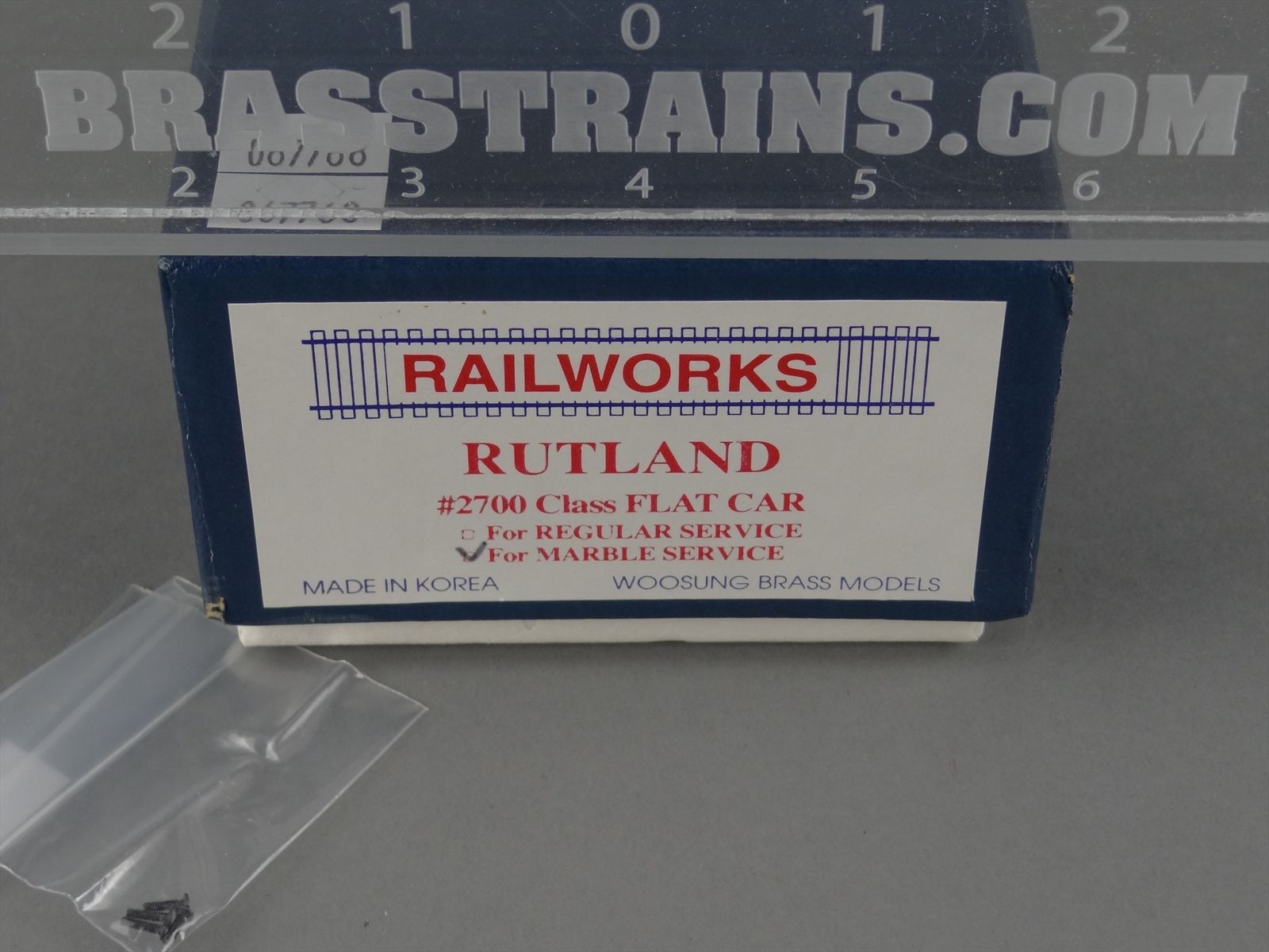 HO Brass Model Train - Railworks Rutland 2700 Class Flat Car for Marble ...