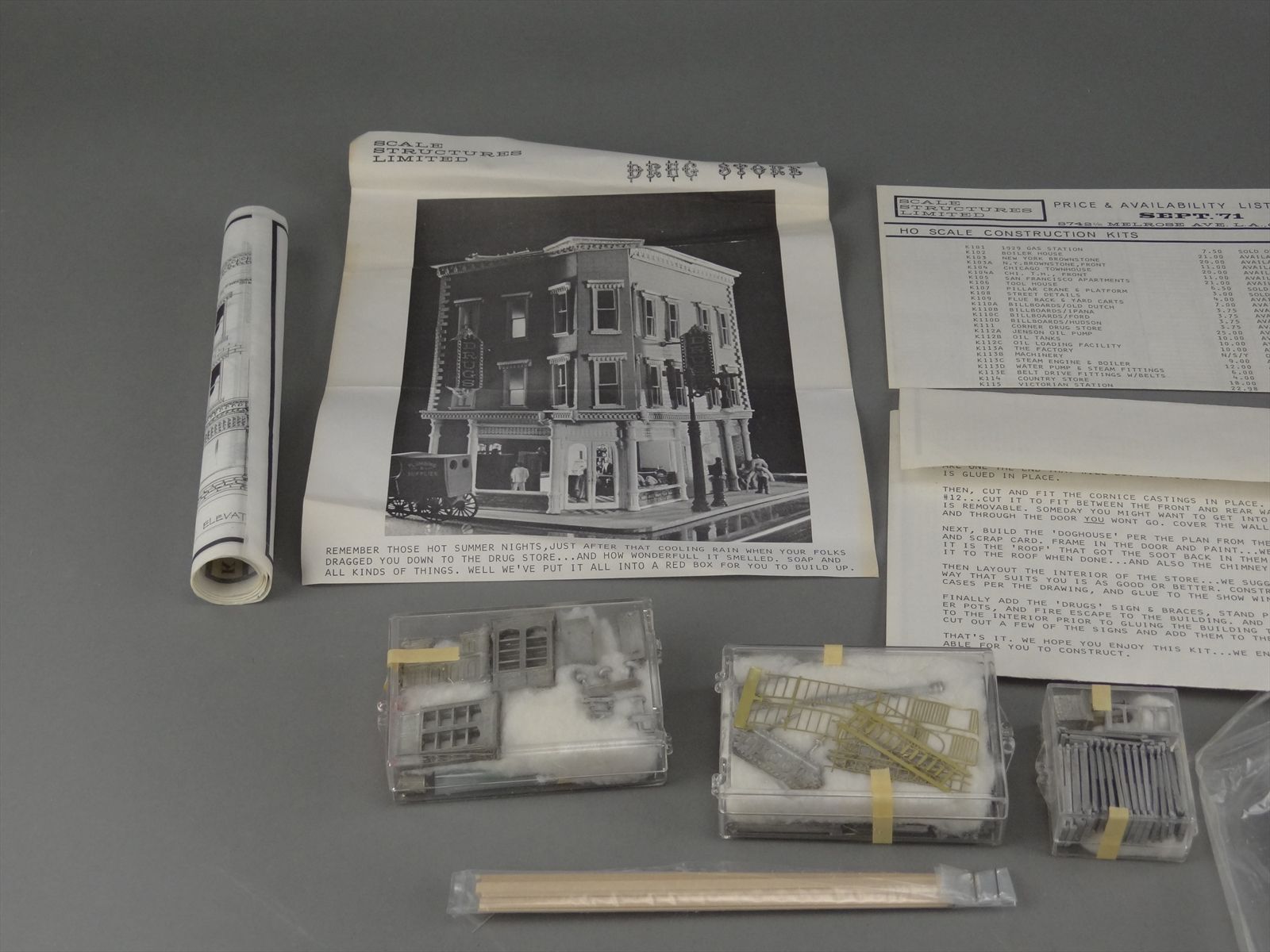 HO Scale Structures Ltd Craftsman Kit #111 - Drug Store