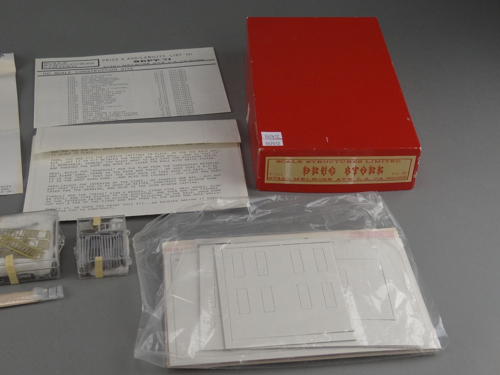 HO Scale Structures Ltd Craftsman Kit #111 - Drug Store