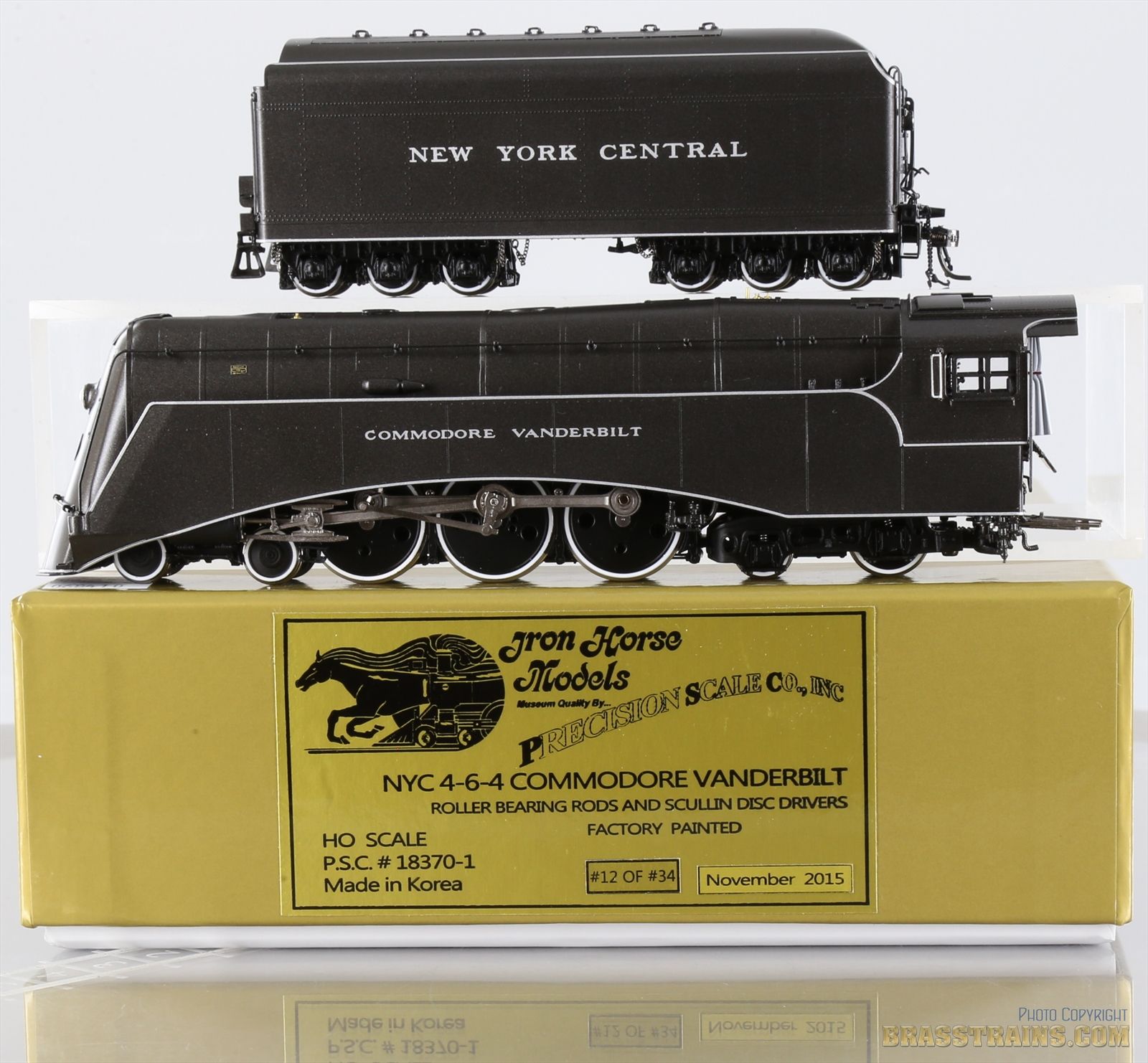 HO Brass Model Train PSC-18370-1 NYC 4-6-4 Commodore Vanderbilt as ...
