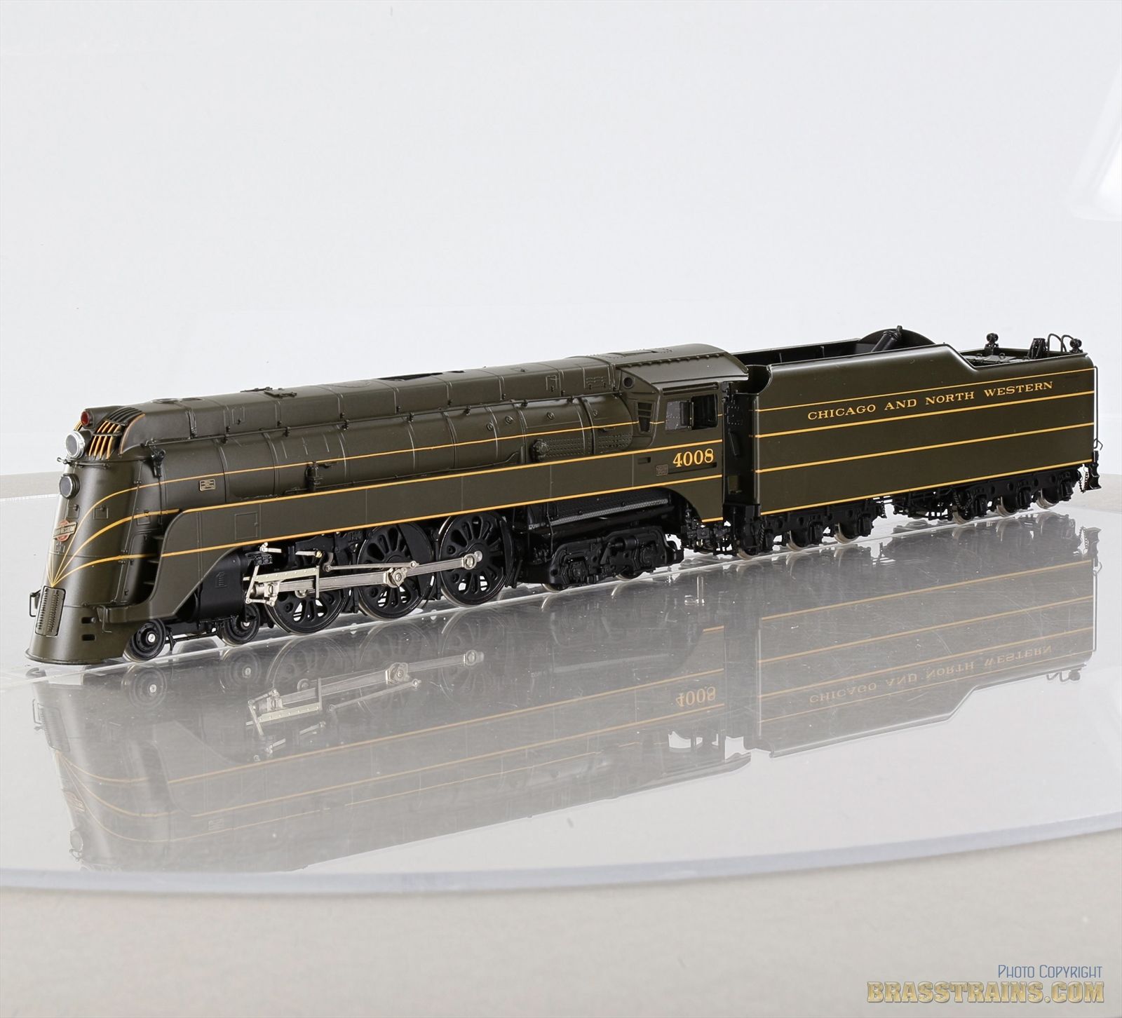 HO Brass Model Train - CIL 2270.1 Challenger C&NW 4-6-4 E-4 #4008 - Coal / Streamlined