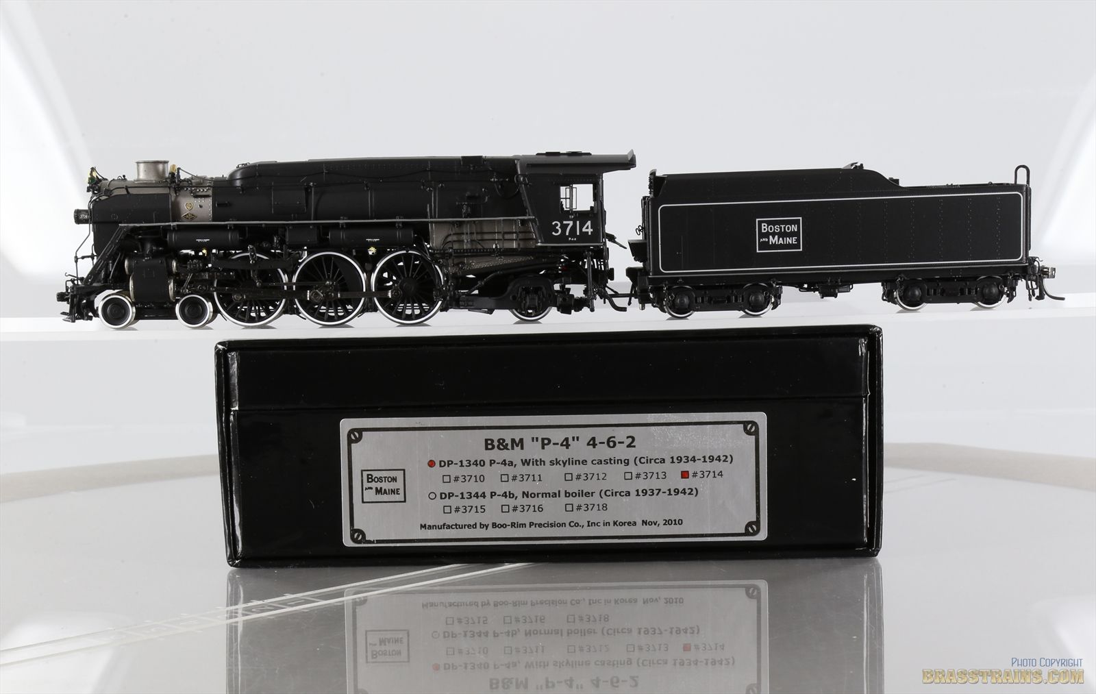 HO Brass Model Train - DP Division Point B&M 4-6-2 P-4 #3714 - Skyline ...