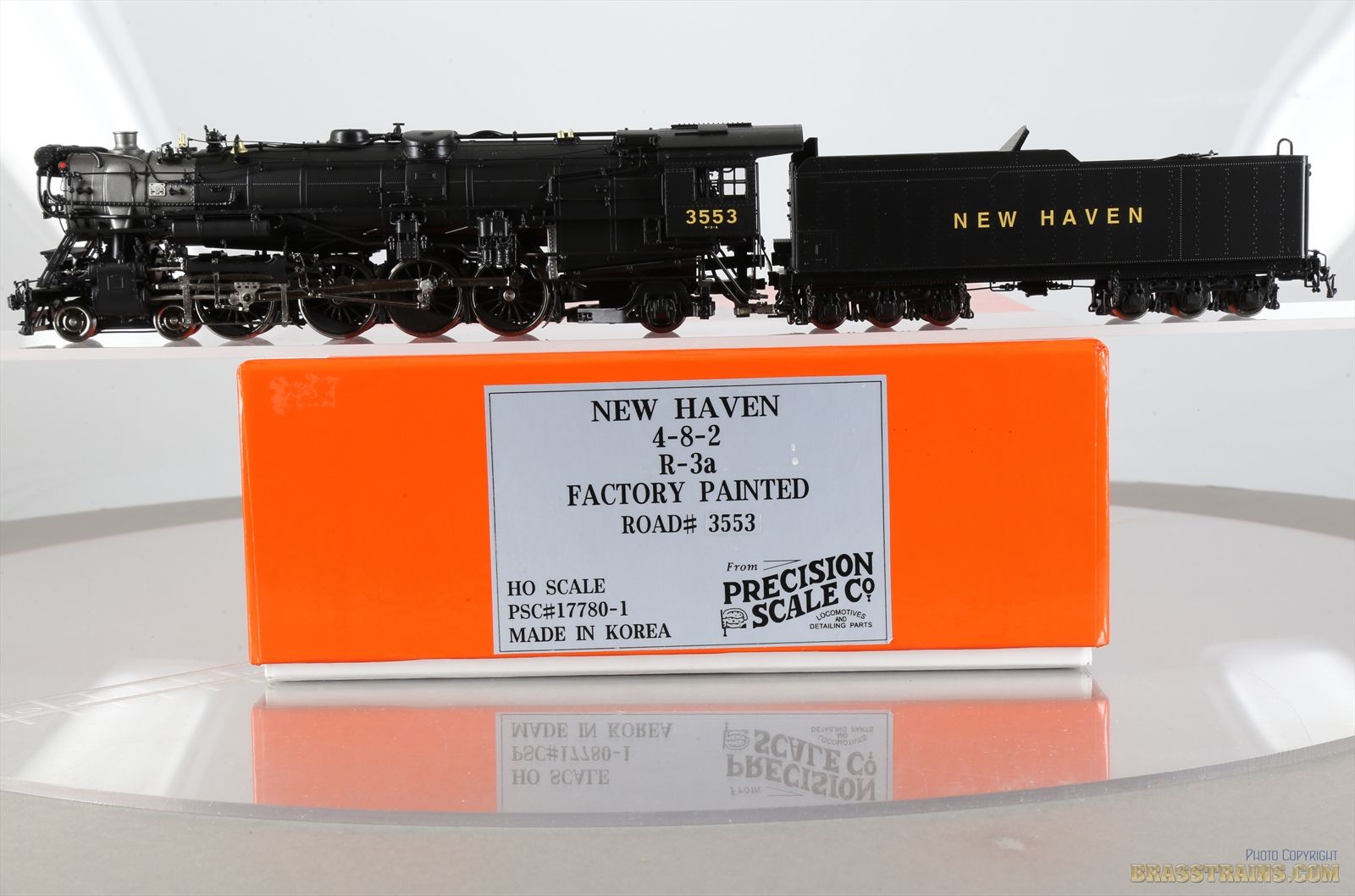 HO Scale Brass Model - PSC 17780-1 NH New Haven 4-8-2 R-3a R3a #3553 - F/P